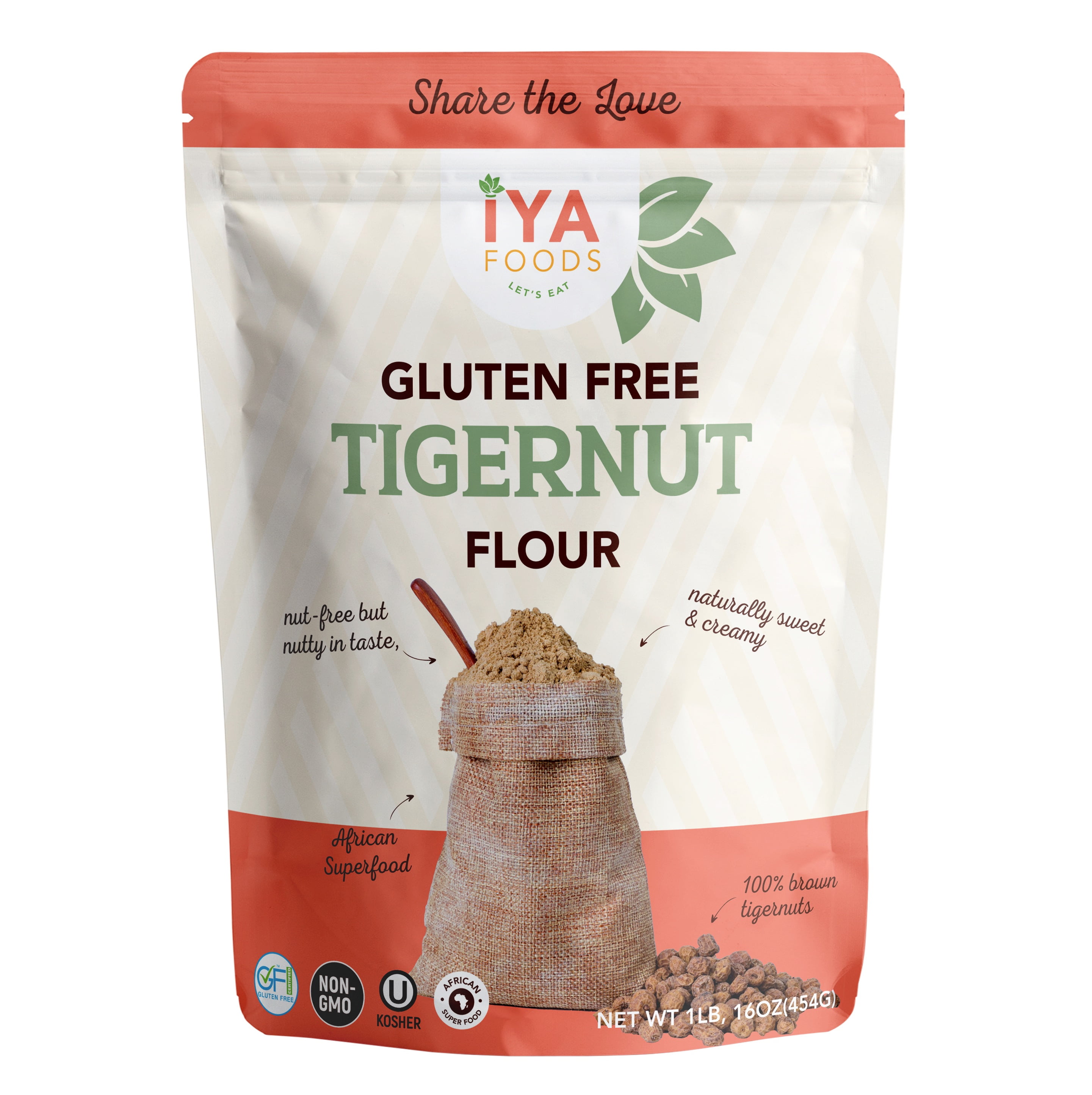 Iya Foods Gluten-Free Fine Tigernut Flour, 1 lb, Sourced from African ...