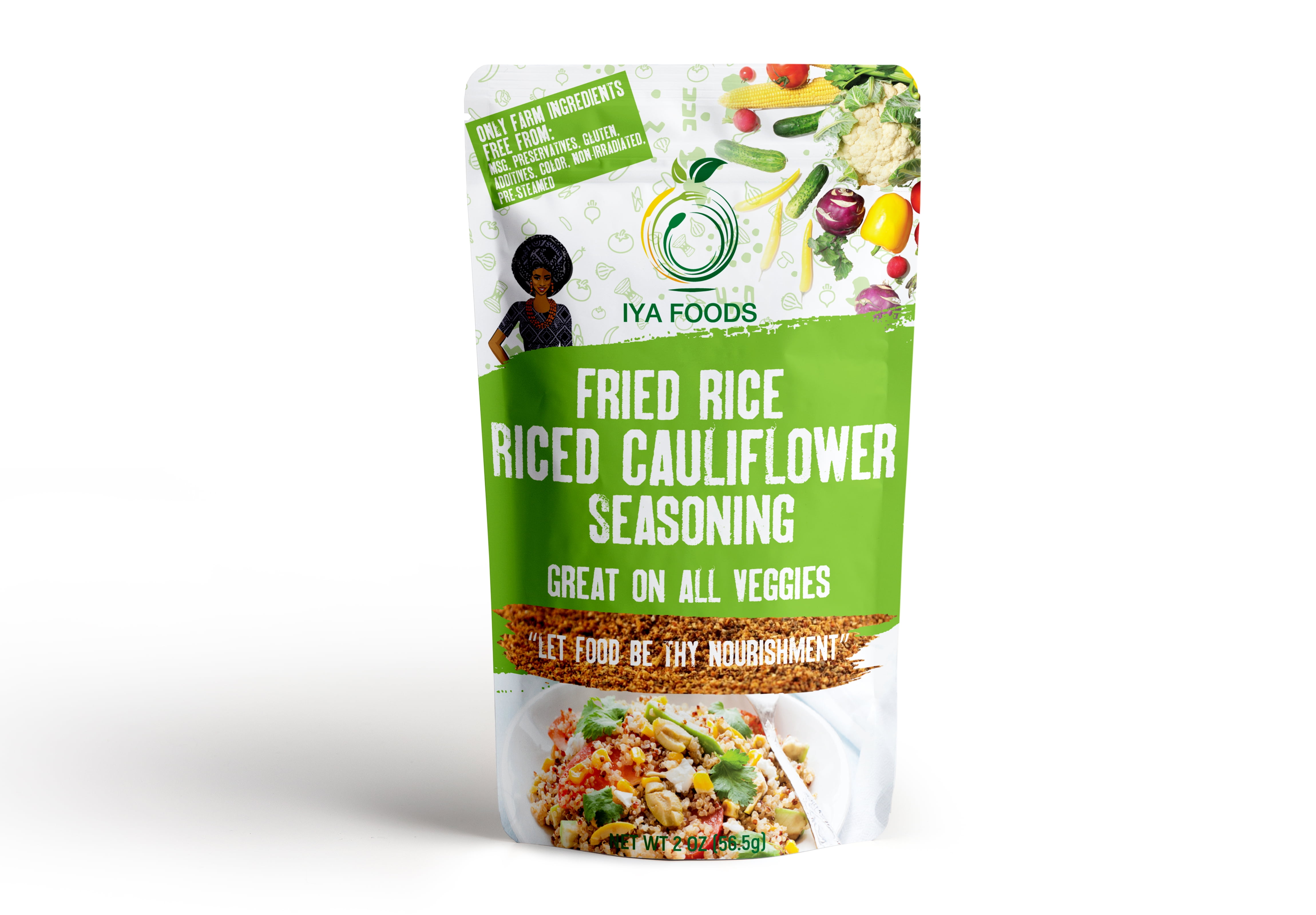 Iya Foods Fried Rice Riced Cauliflower seasoning 2 oz - Walmart.com