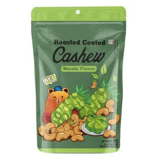 Iyes Roasted Coated Cashew Nuts, Wasabi Flavor, Sea Salted - 3.80 Ounce ...