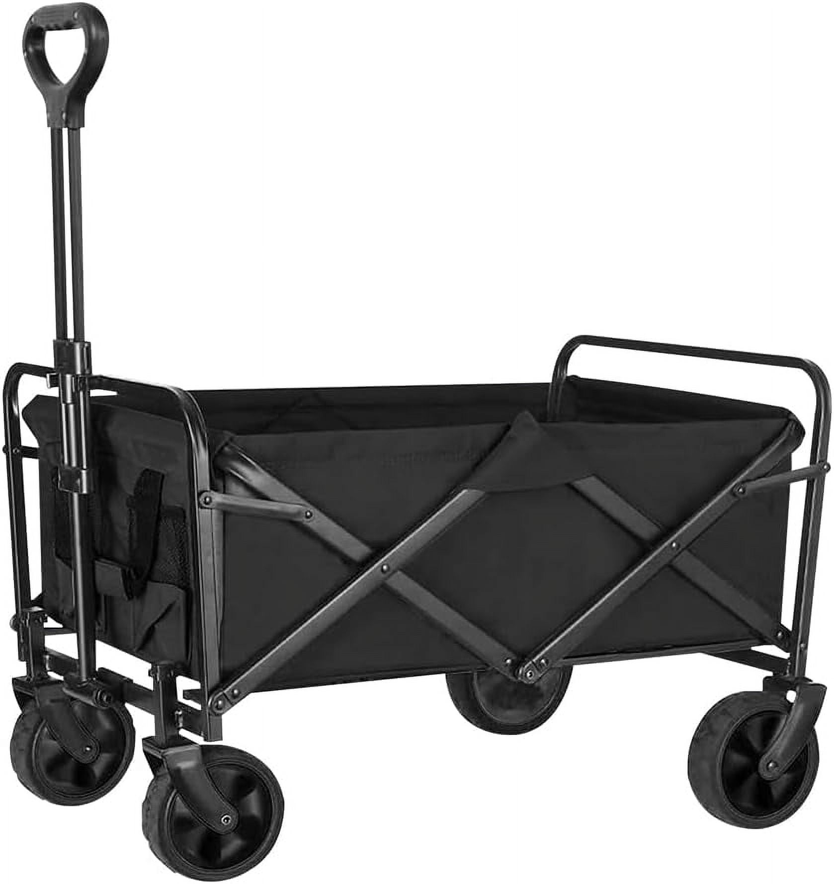Iynor Folding Wagon, 200 lb Capacity, All-Terrain Wheels, Adjustable ...