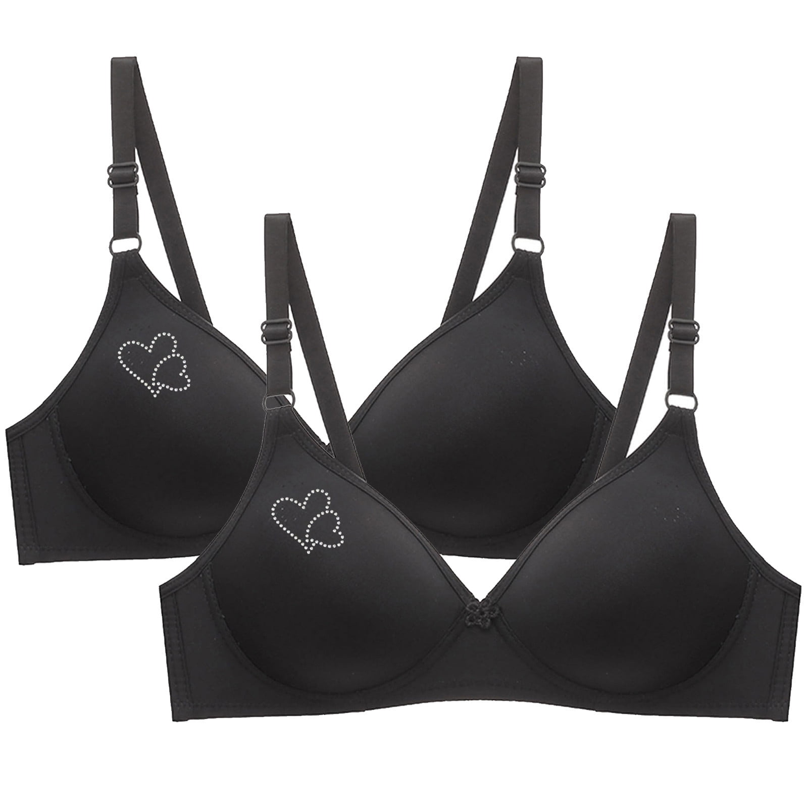 Iyufng Bras for Women,Push up Wireless Bra,2PCS Half Cup Bra Lingerie ...