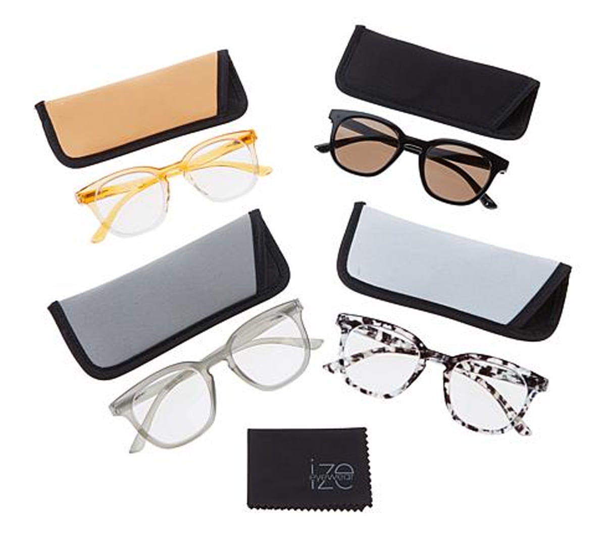 Ize Blue Light Readers with Sunglass Reader NEW NEUTRAL Rounded Square ...