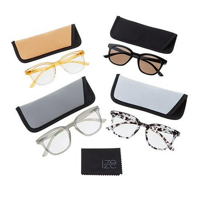 Ize Blue Light Readers with Sunglass Reader NEW NEUTRAL Rounded Square ...