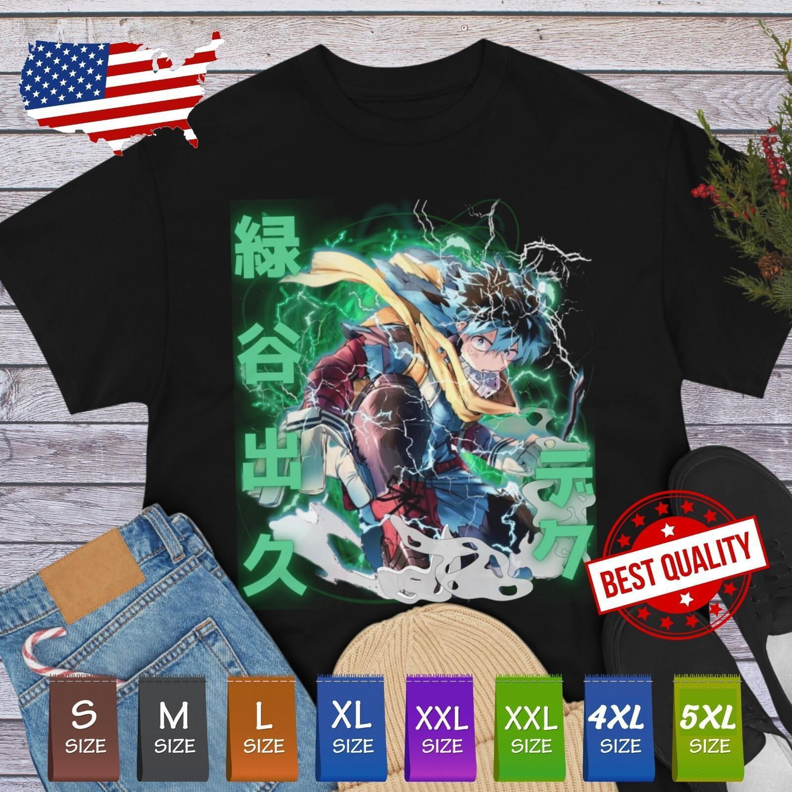 Izuku Deku Midoriya T Shirt Anime My Hero Academia Tee Manga Cosplay ...