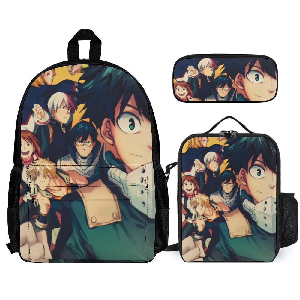 Izuku Midoriya Deku My Hero Academia Backpack With Lunch Bag Pencil ...