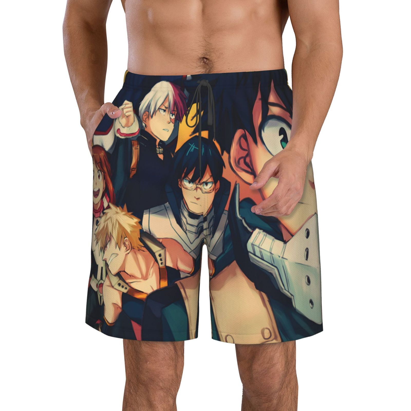 Izuku Midoriya Deku My Hero Academia Men's Beach Shorts Swim Trunks ...