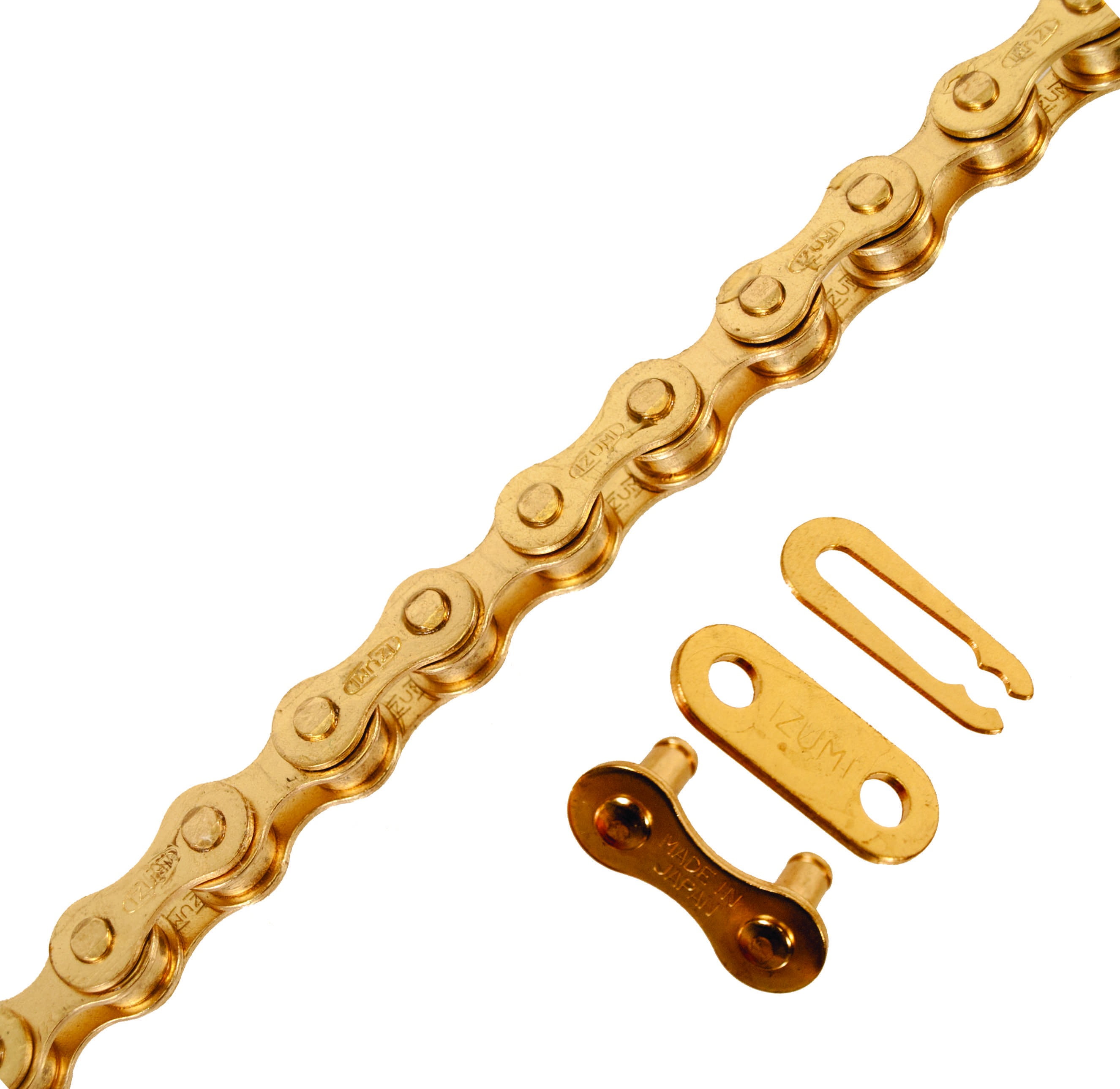 Izumi Standard Single Speed Chain 1/8" Gold 116L Track Fixed Gear BMX ...