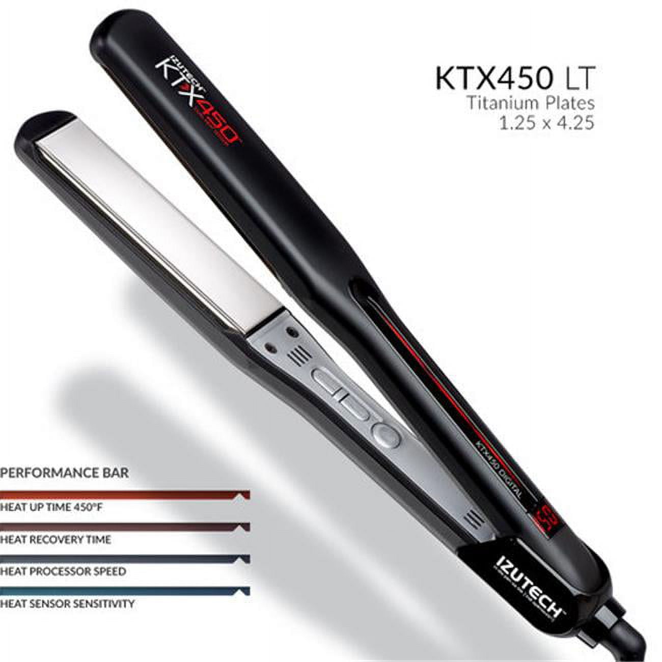 Izutech KTX450 LT Titanium 1.25 in. Hair Straightener - Walmart.com
