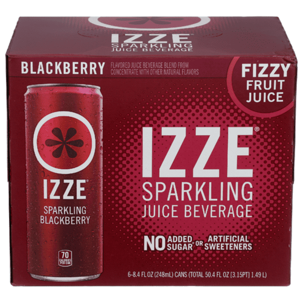 Izze Blackberry Sparkling Juice 6 Pack 8.4 fl oz - Walmart.com
