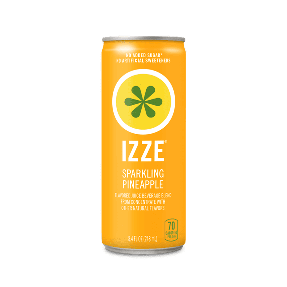 IZZEm Sparkling Juice, 8.4 fl oz can, Pineapple, No added sugar ...