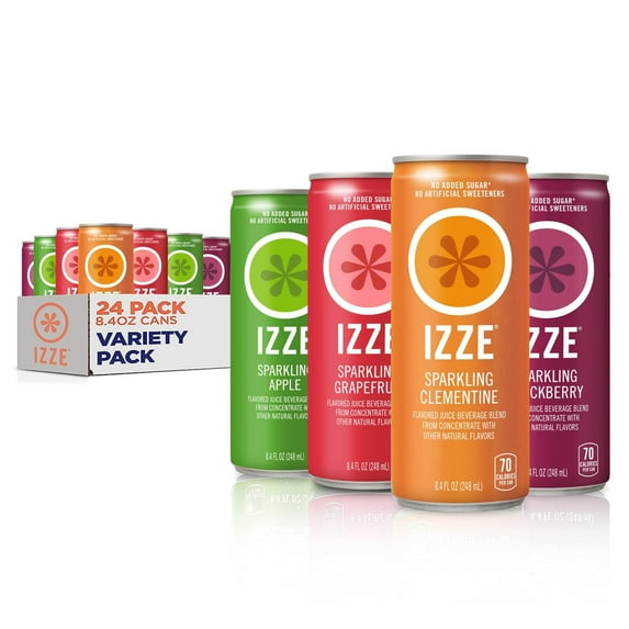 IZZE Sparkling Juice, Variety Pack, Blackberry, Clementine, Apple ...