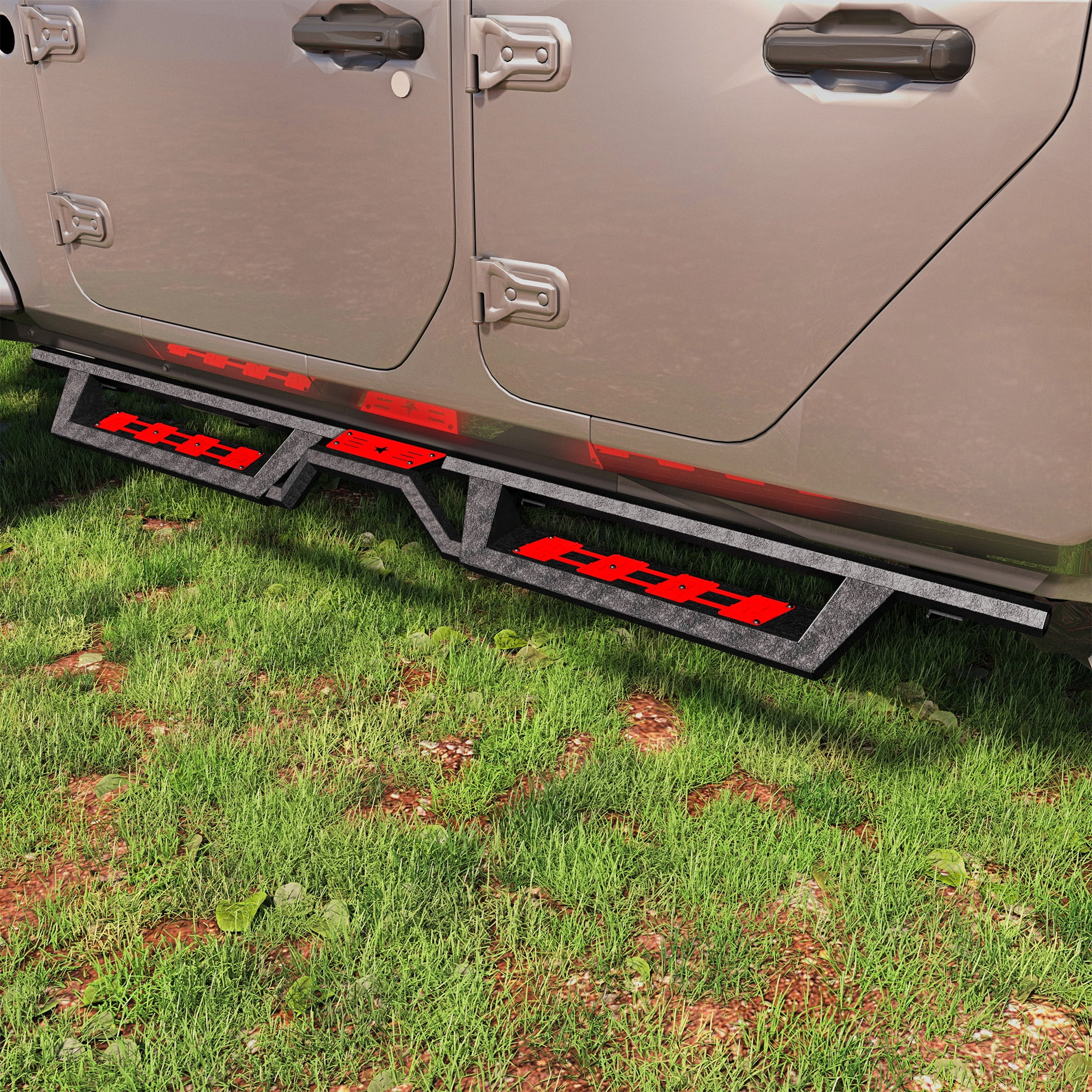 Izzovium Triple-Tube Side Steps for Jeep Gladiator JT Running Boards ...