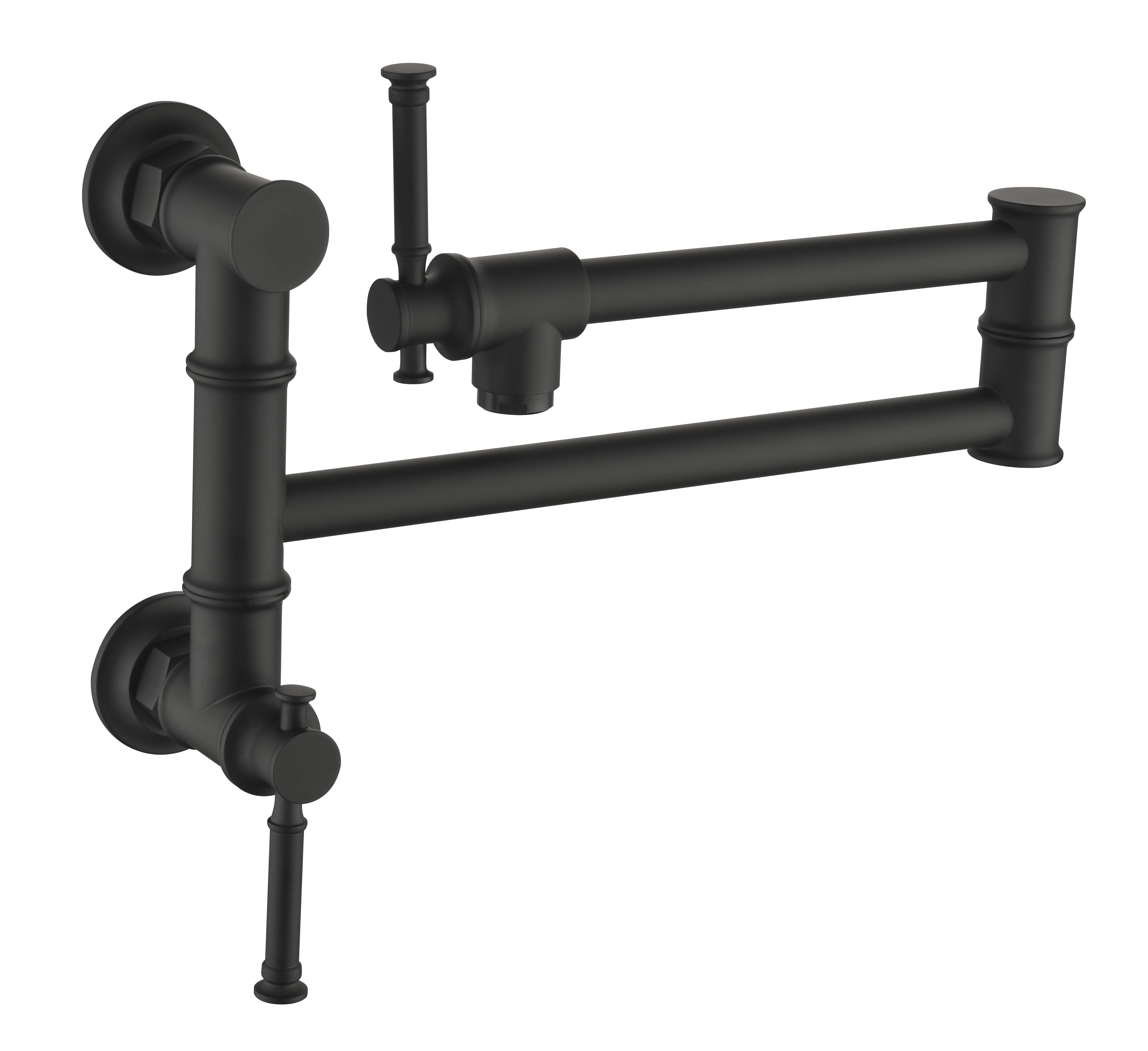 Izzovium Wall Mount Pot Filler Faucet, 22in Swing Arm Brass Kitchen ...