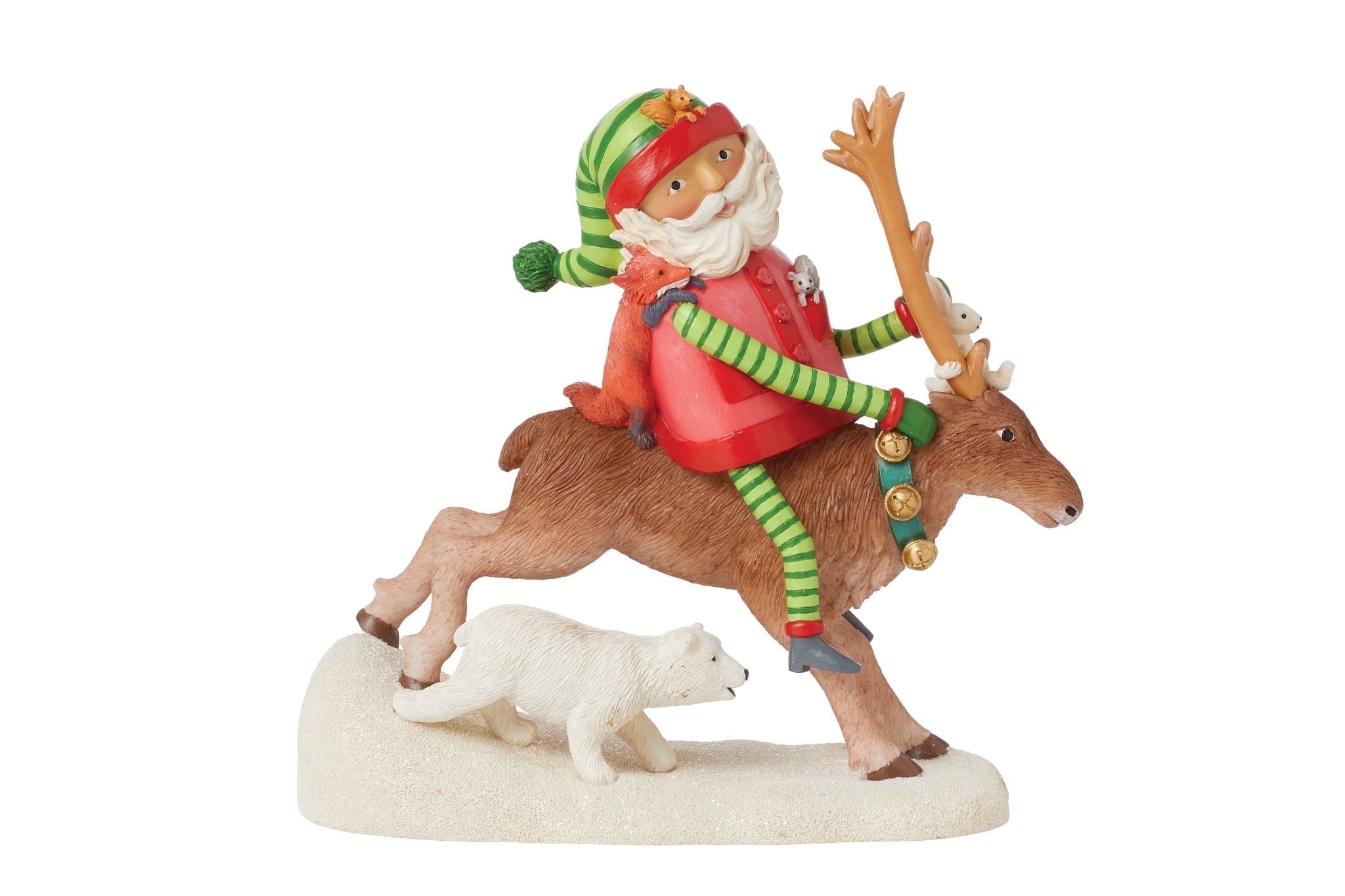 Izzy and Oliver Santa's Wild Ride Christmas Figurine 6.2in H - Walmart.com
