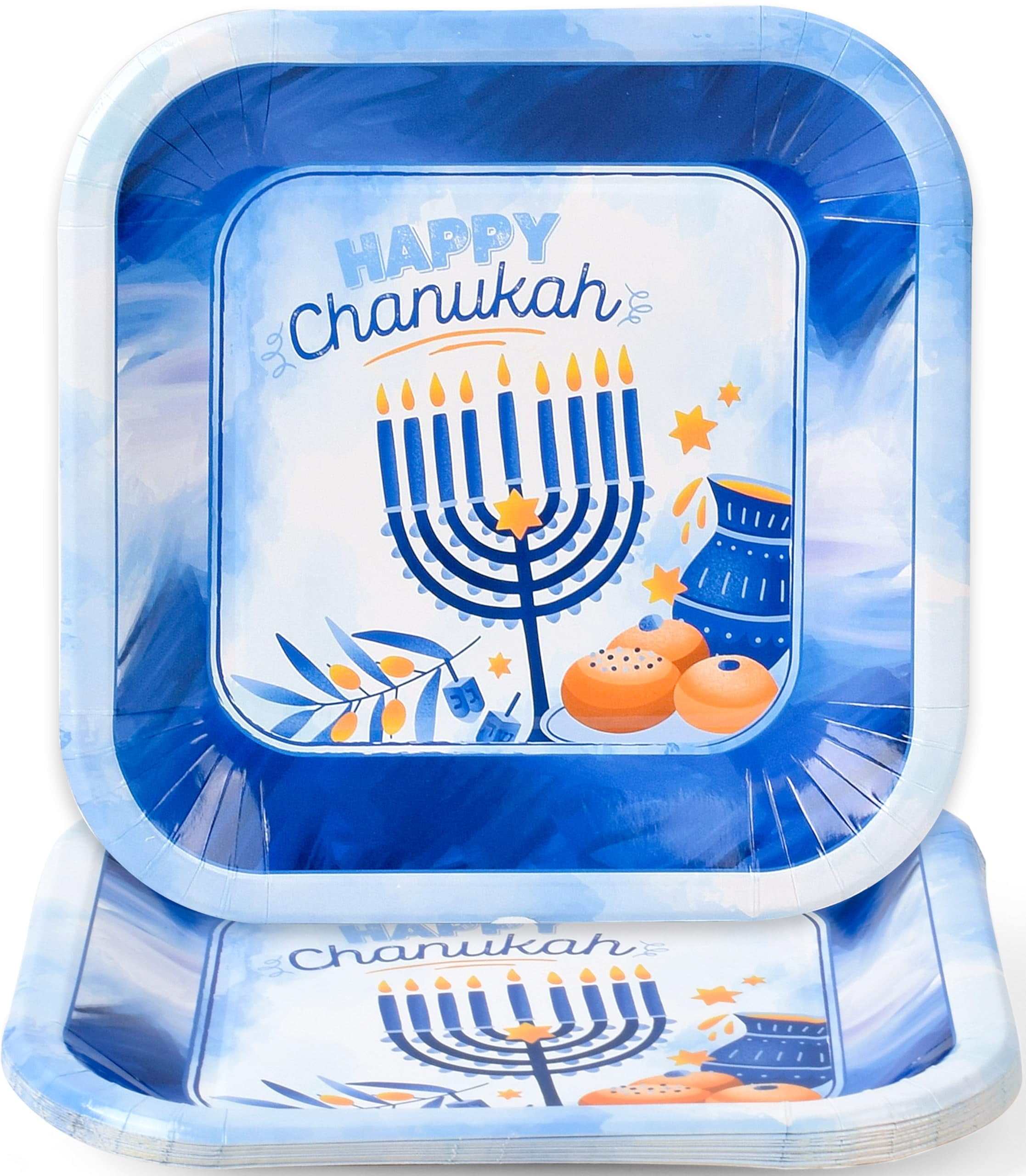 Izzy 'n' Dizzy Hanukkah STF9 Plates - 7 Inch - 20 Pack - Hanukkah Paper ...