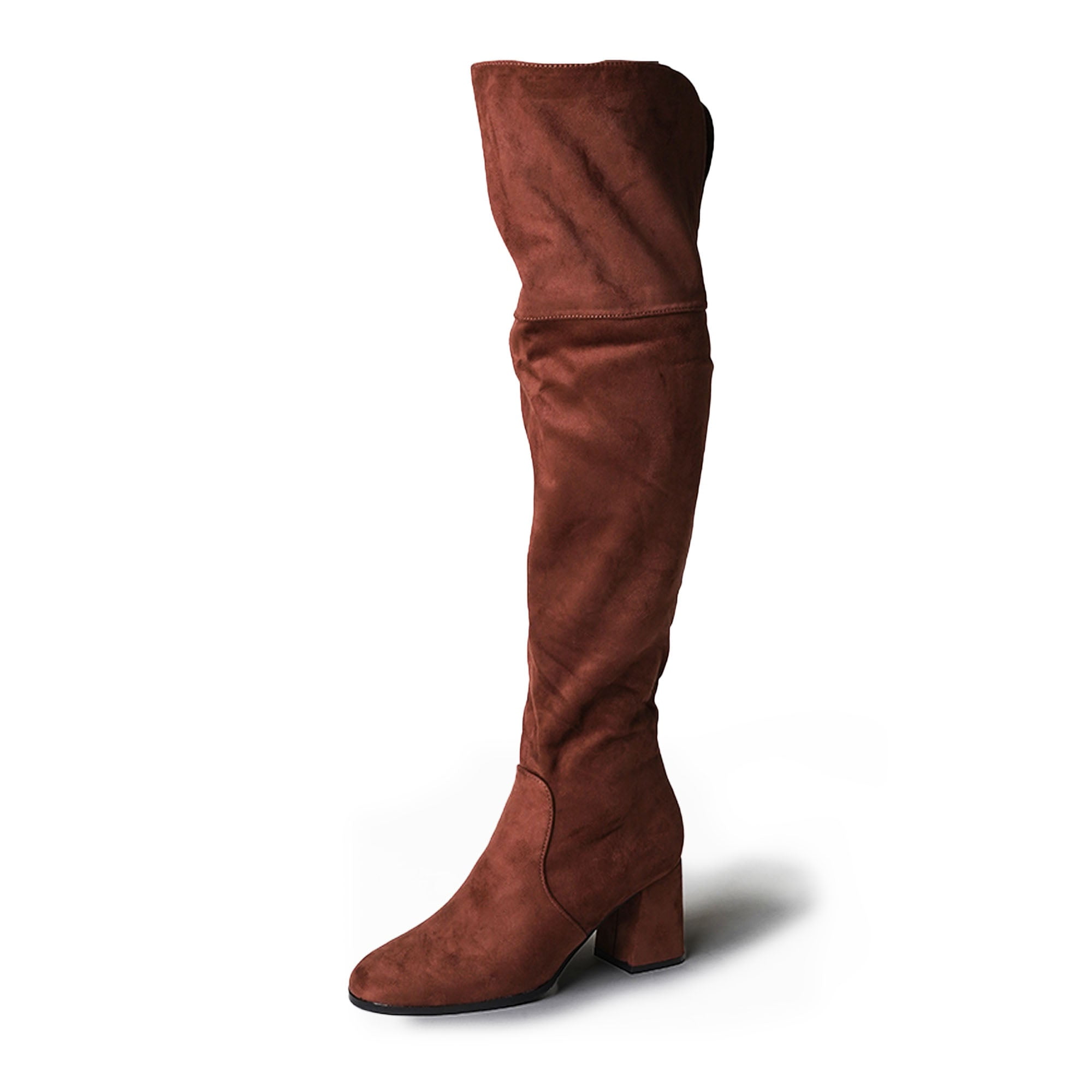 J. Adams Brandy Over The Knee Boot - Trendy Low Block Heel Suede Thigh ...