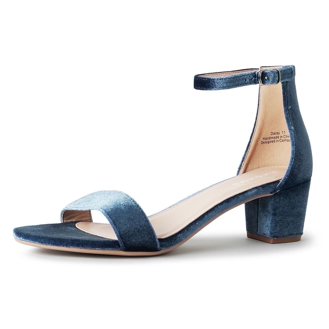J. Adams Daisy Sandals, Ankle Strap Block Heel Block Heel Open Toe ...