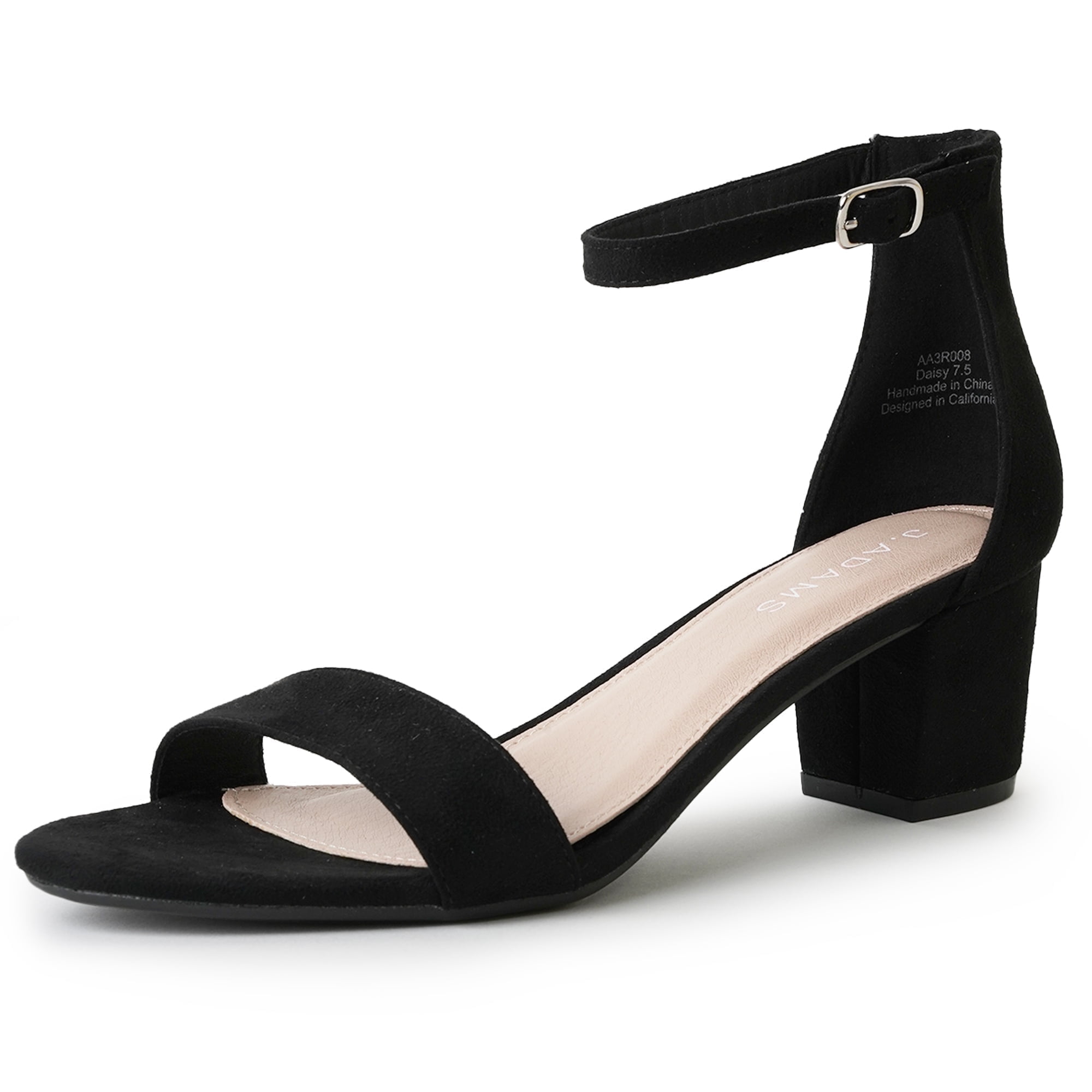 J. Adams Daisy Sandals, Ankle Strap Block Heel Block Heel Open Toe ...
