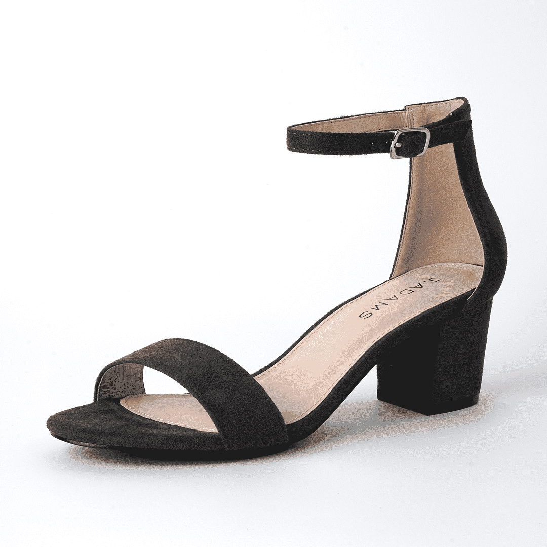 J. Adams Daisy Sandals, Ankle Strap Block Heel Block Heel Open Toe ...