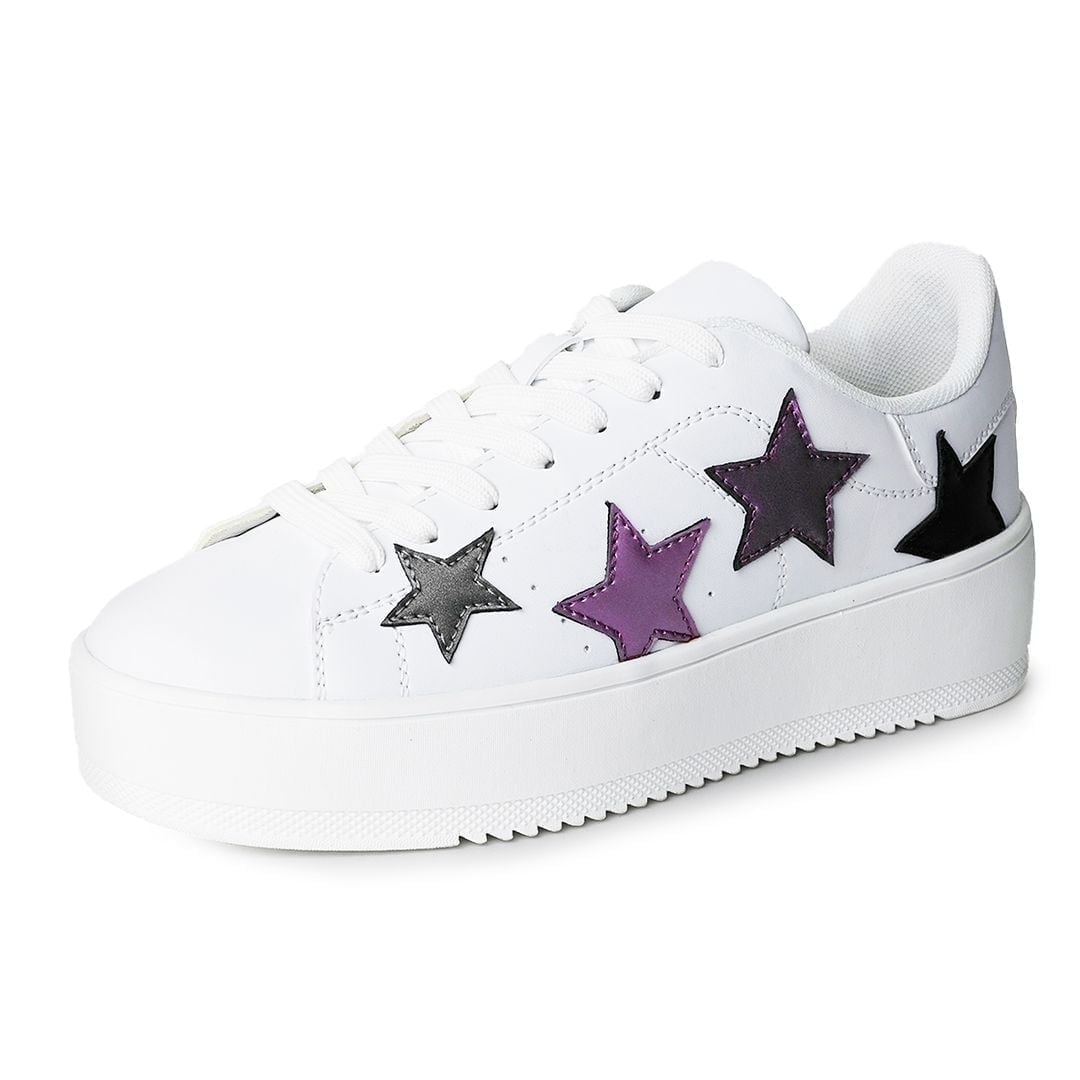 J. Adams Hero Platform Sneakers for Women - Casual Lace-Up Fashion ...