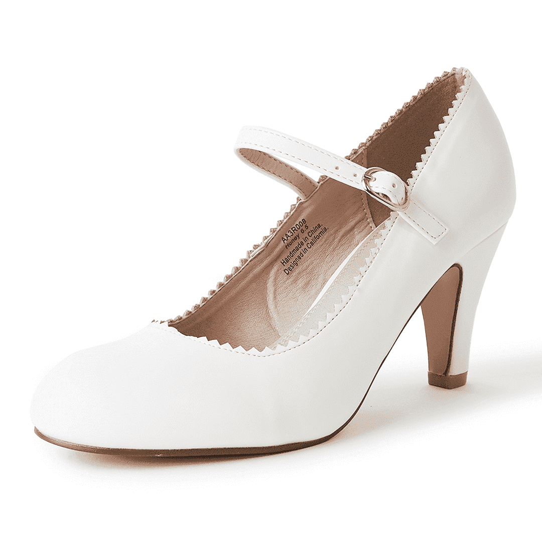 J. Adams Honey Jane Heels for Women – Round Toe indented Pumps Heels ...