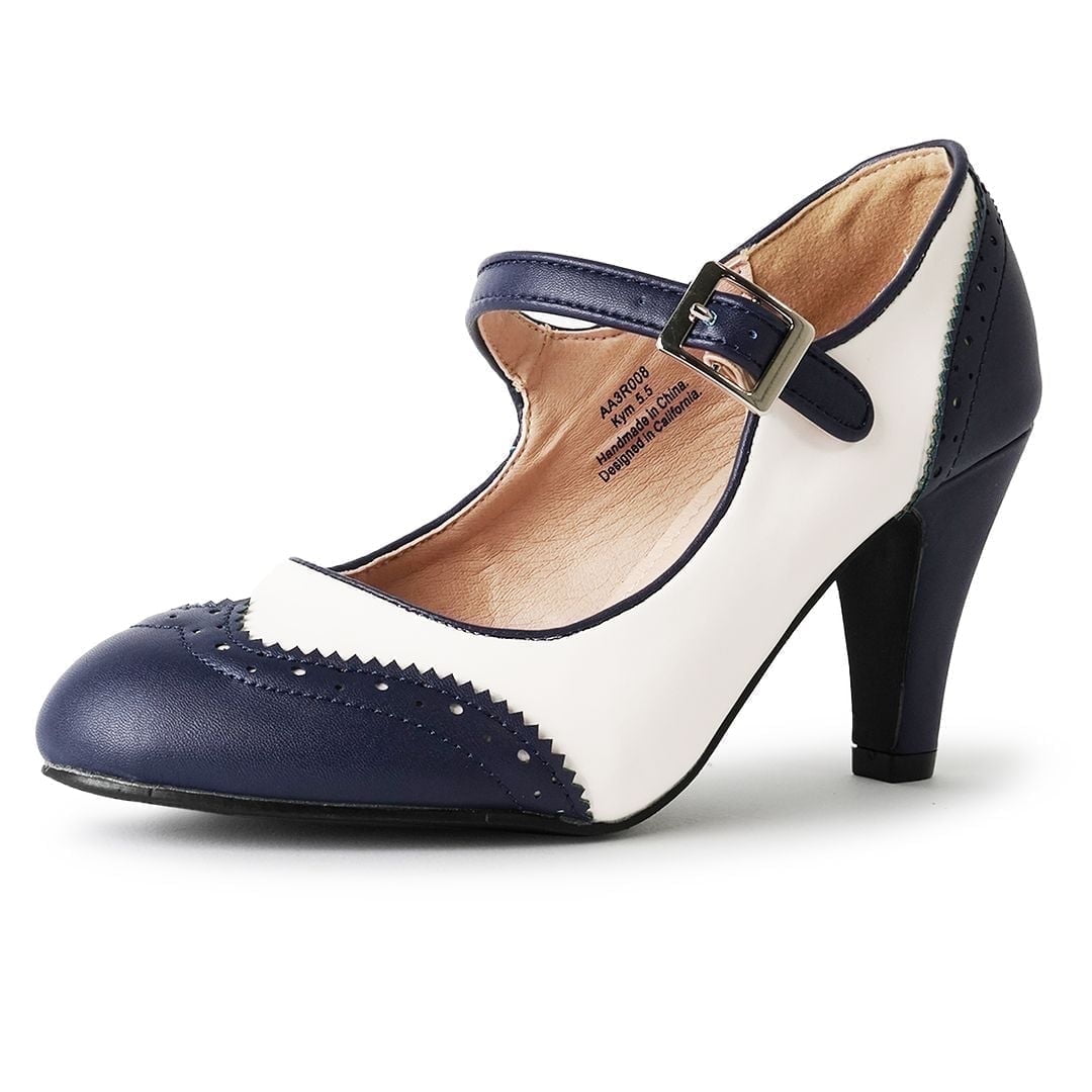 J. Adams Kym Mary Jane Shoes Women Oxford Pumps - Cute Low Kitten High ...