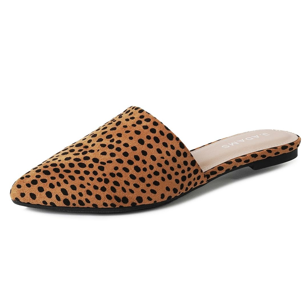 J. Adams Lennox Mules for Women - Black Vegan Leather Pointed Toe ...