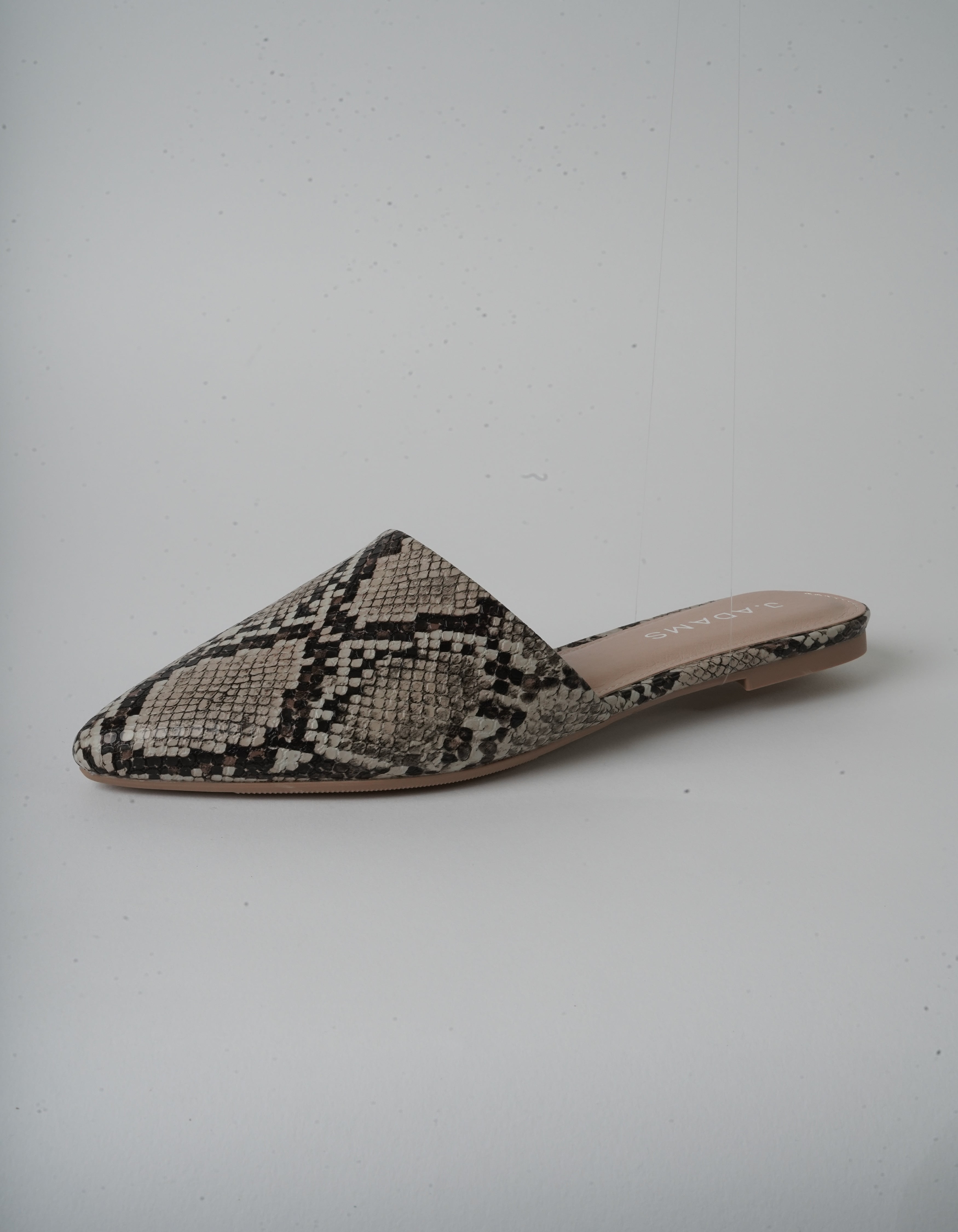 J. Adams Lennox Mules for Women - Black Vegan Leather Pointed Toe ...