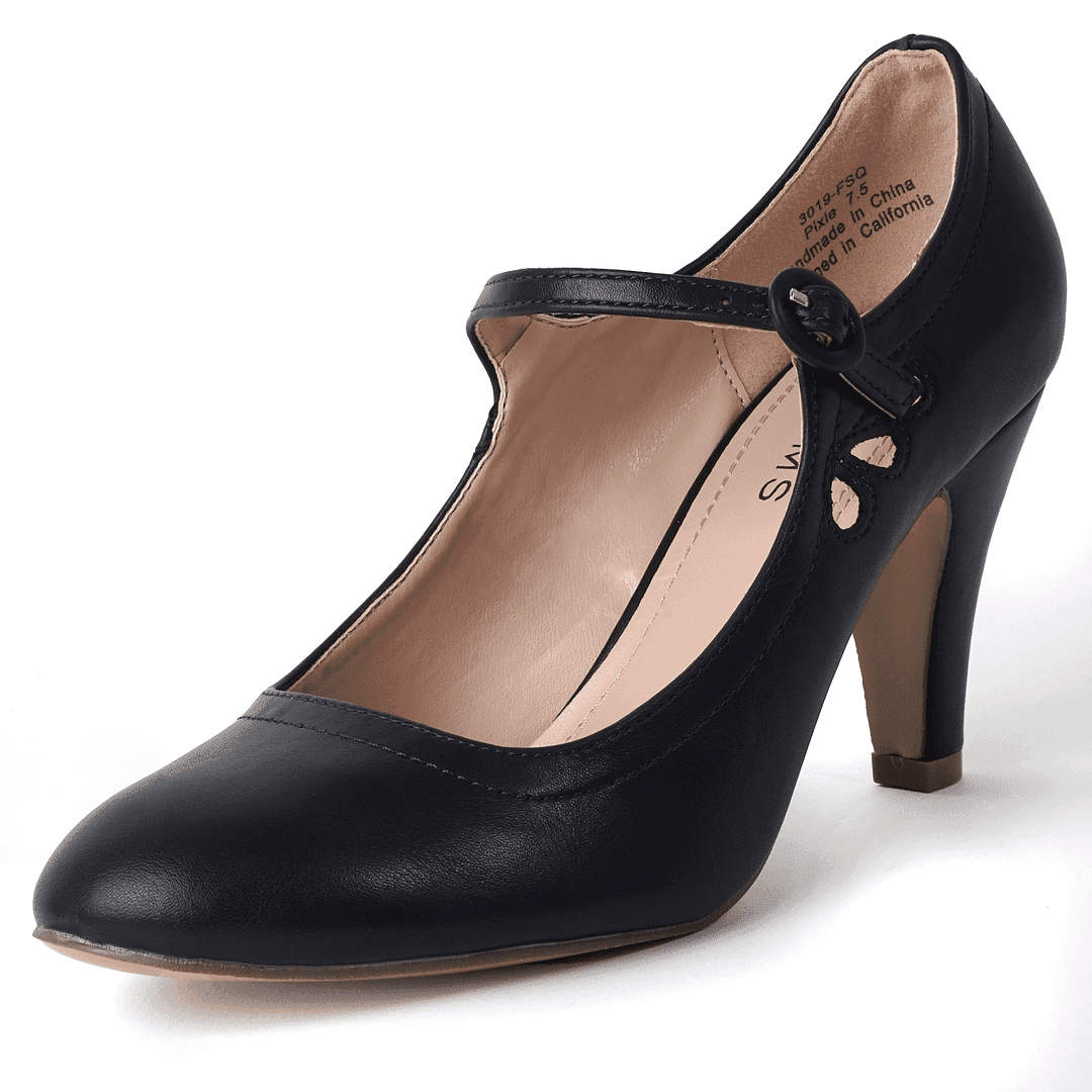 J. Adams Pixie Mary Jane Pumps - Retro Vintage High Heels - Comfortable Oxford Dress Shoes for ...