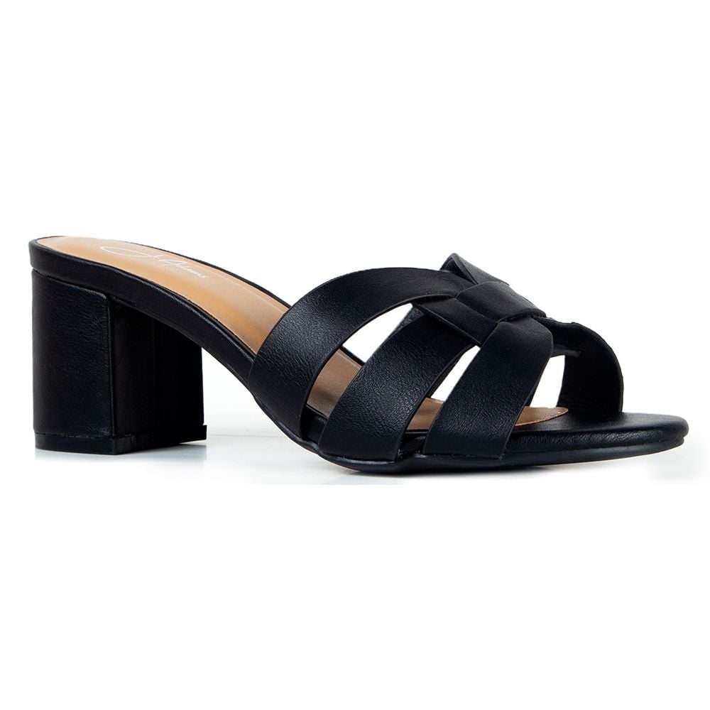 J.Adams Shirley Heels for Women - Comfortable Vegan Block Ankle Strap ...