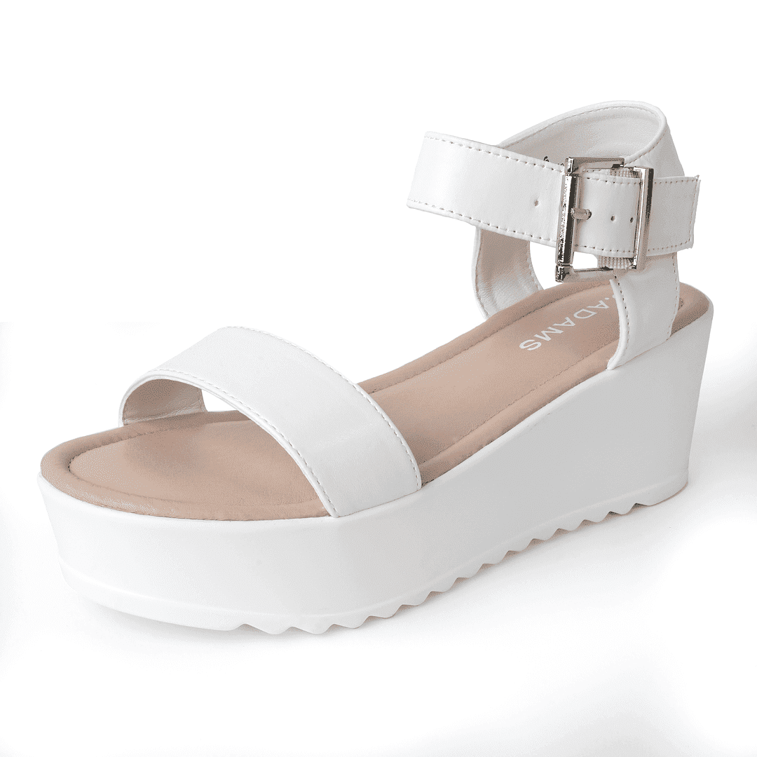 J. Adams Surf Platform Sandals for Women - Ankle Strap Open Toe Heels ...