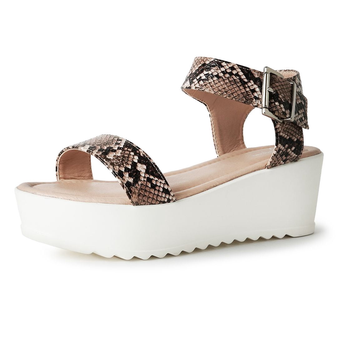 J. Adams Surf Platform Sandals for Women - Ankle Strap Open Toe Wedge ...