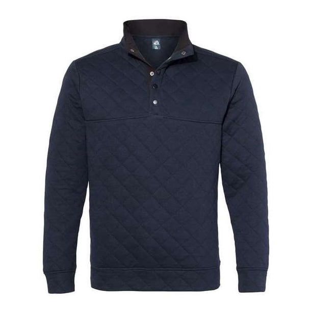 J. America B11428657 Quilted Snap Pullover, Navy - 2XL - Walmart ...