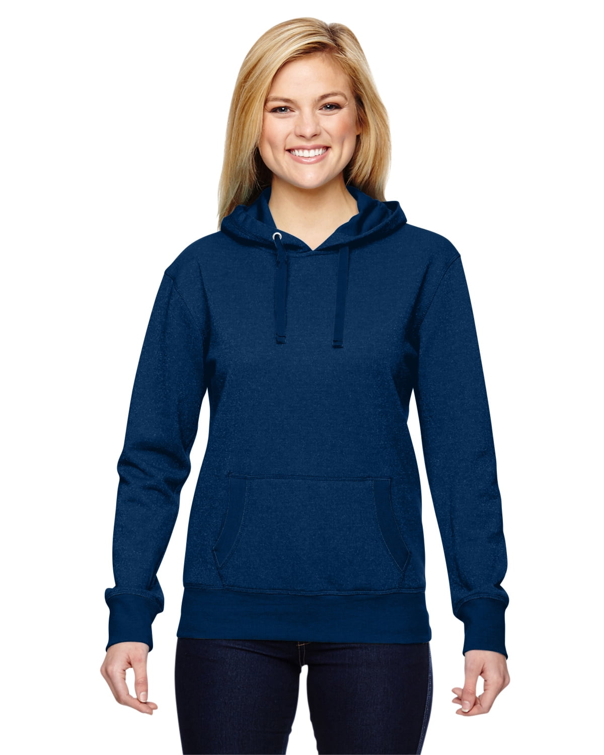J. America Women's Glitter French Terry Hooded Sweatshirt 8860 - Navy ...