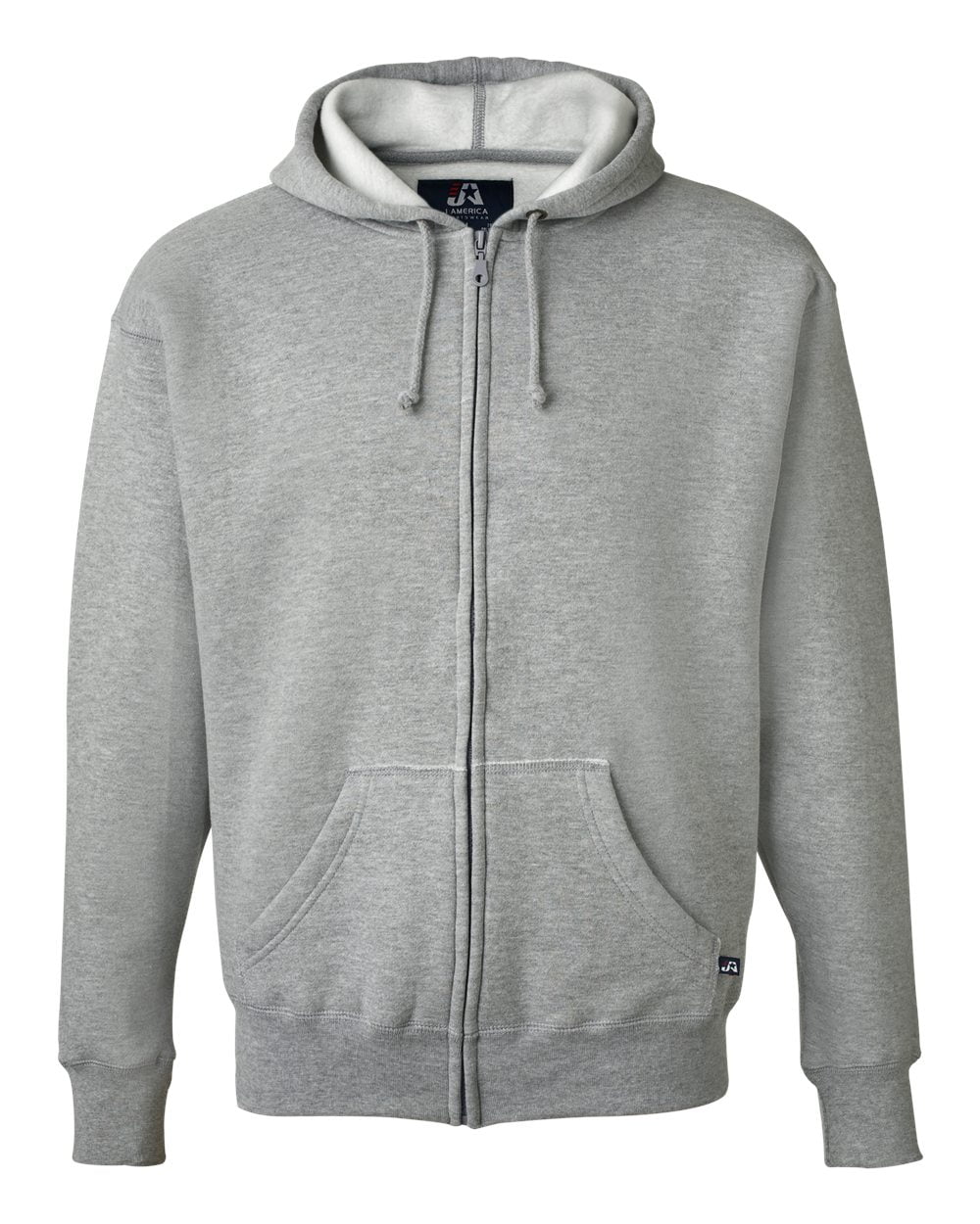 J America Premium Full Front Zipper Fleece Hood, Style JA8821 - Walmart.com