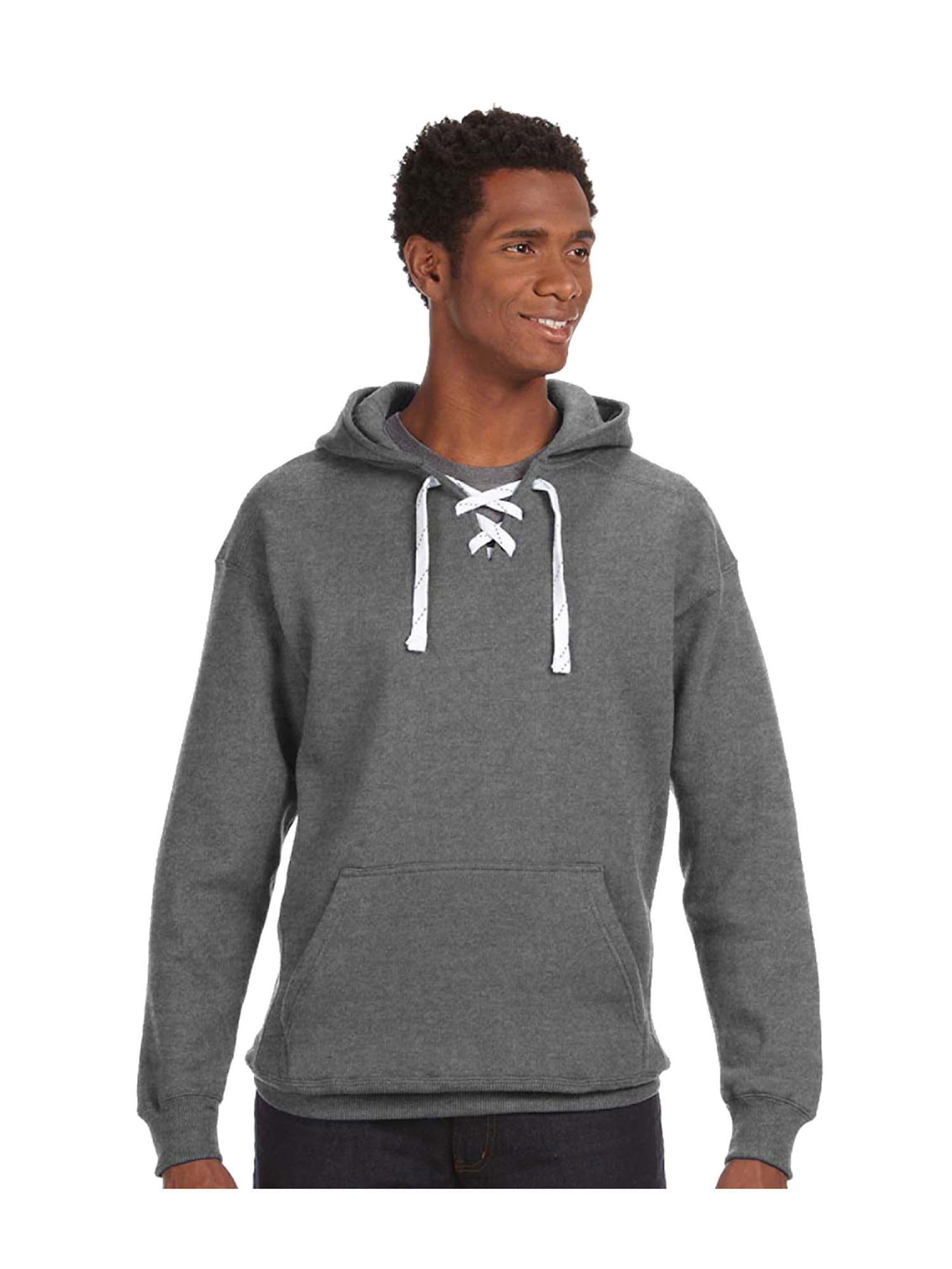 J. America - Sport Lace Hooded Sweatshirt - 8830 - Walmart.com