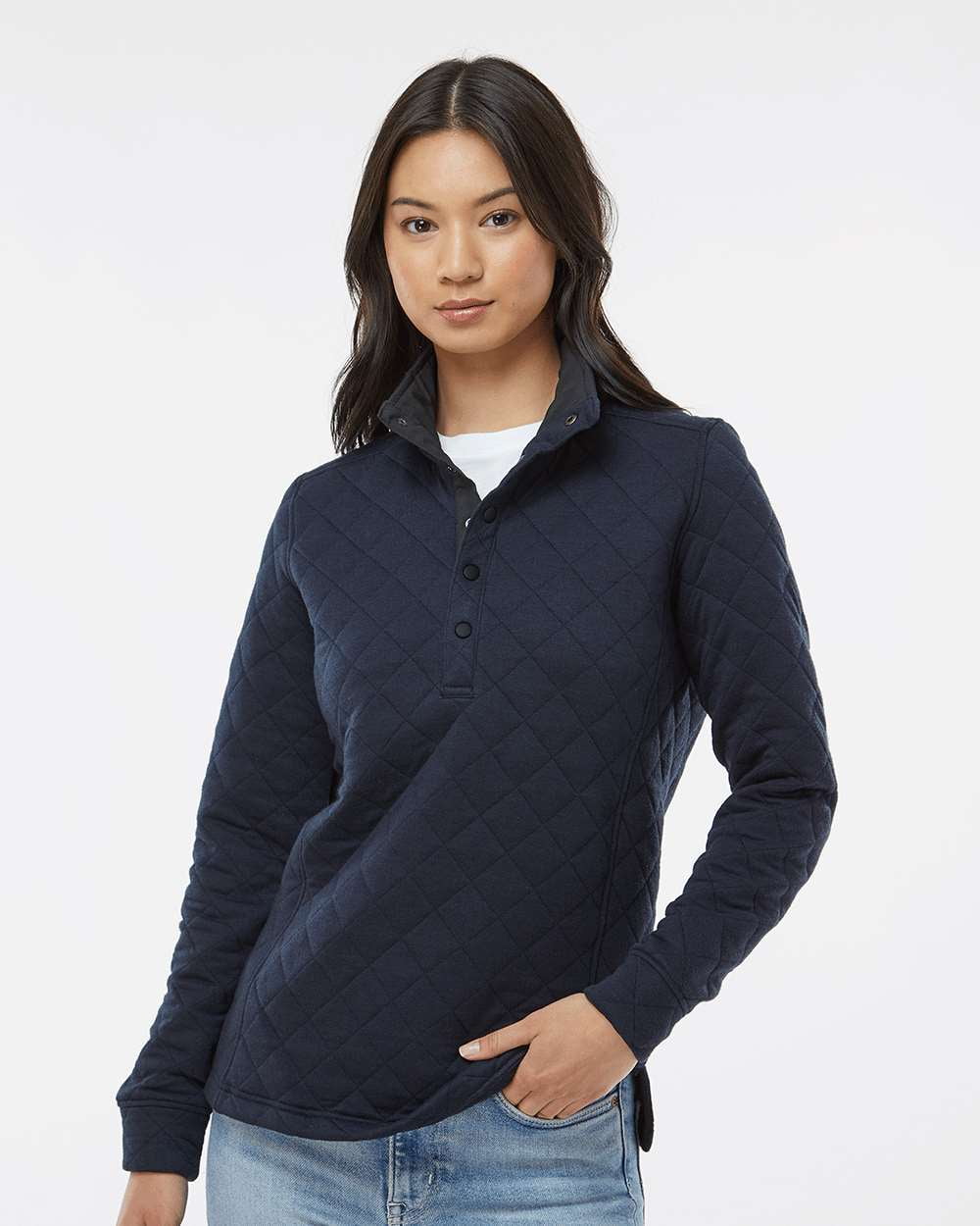 J. America Women’s Quilted Snap Pullover Size up to 2XL - Walmart.com