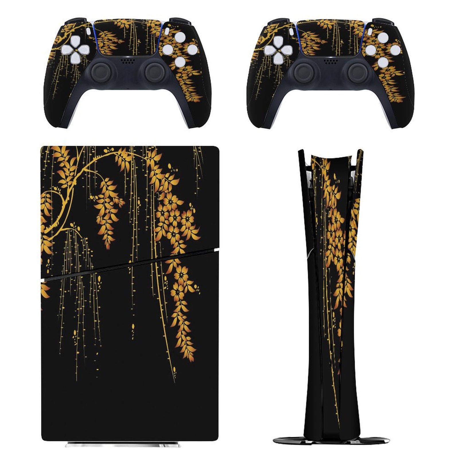 J Apanese Yellow Flower PS5/PS5 Pro/PS5 Slim Digital Disc Skin Sticker ...