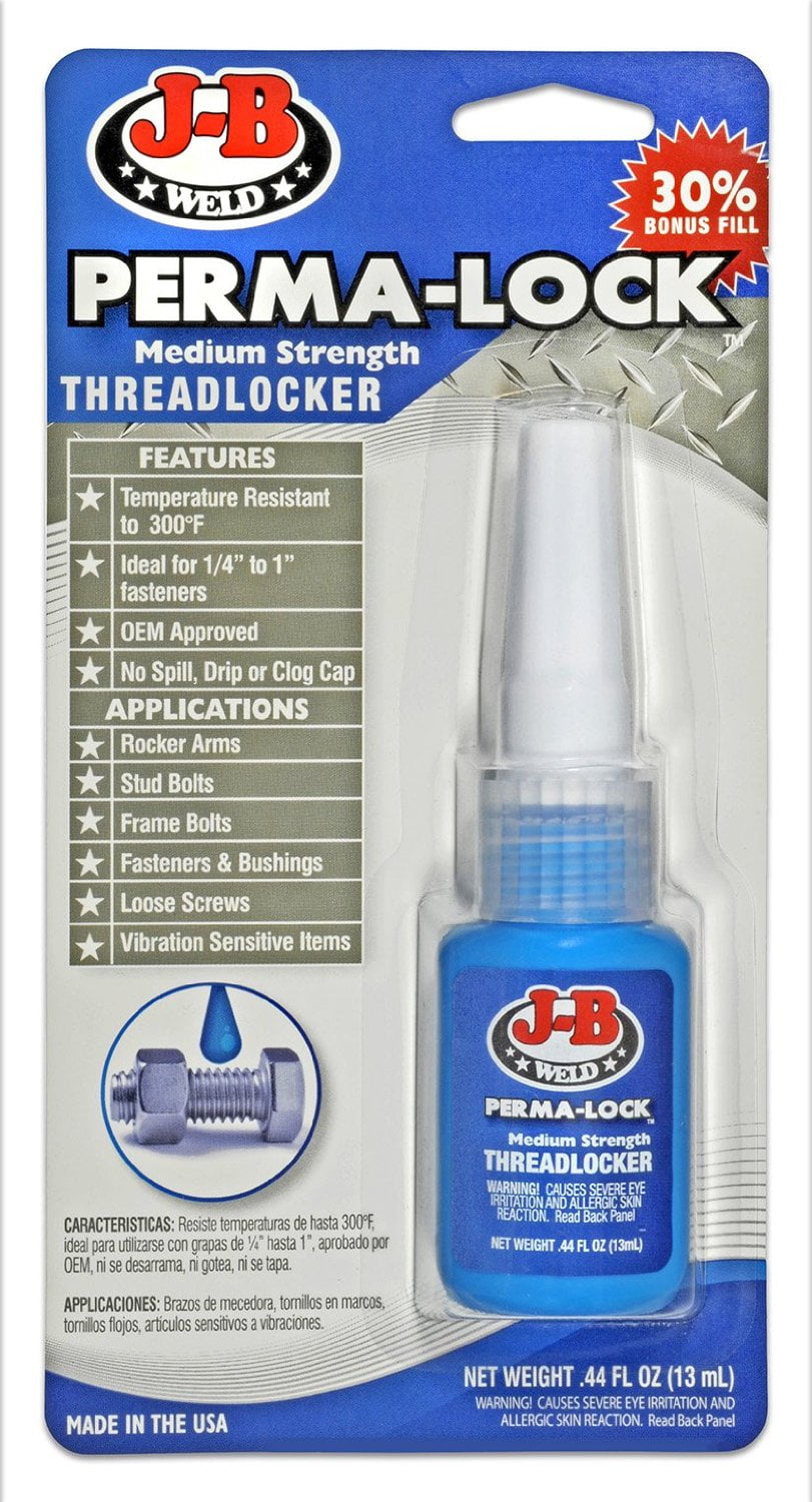J-B Weld 24213 Perma-Lock Blue Threadlocker, 13 ml, Each - Walmart.com