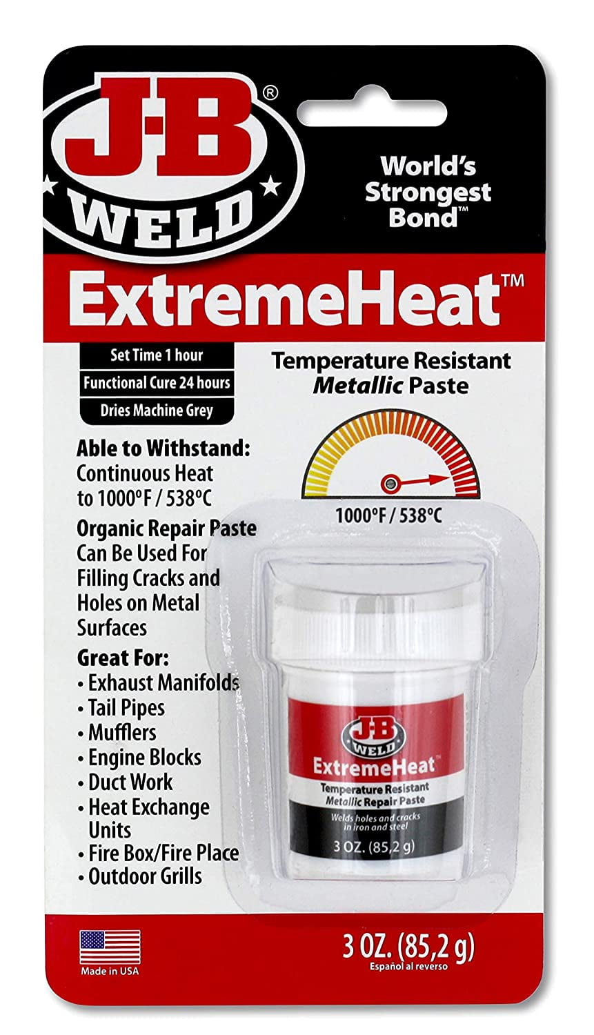 J-B Weld 37901 6 Pack 3 oz. Extreme Heat Temperature Resistant Metallic ...
