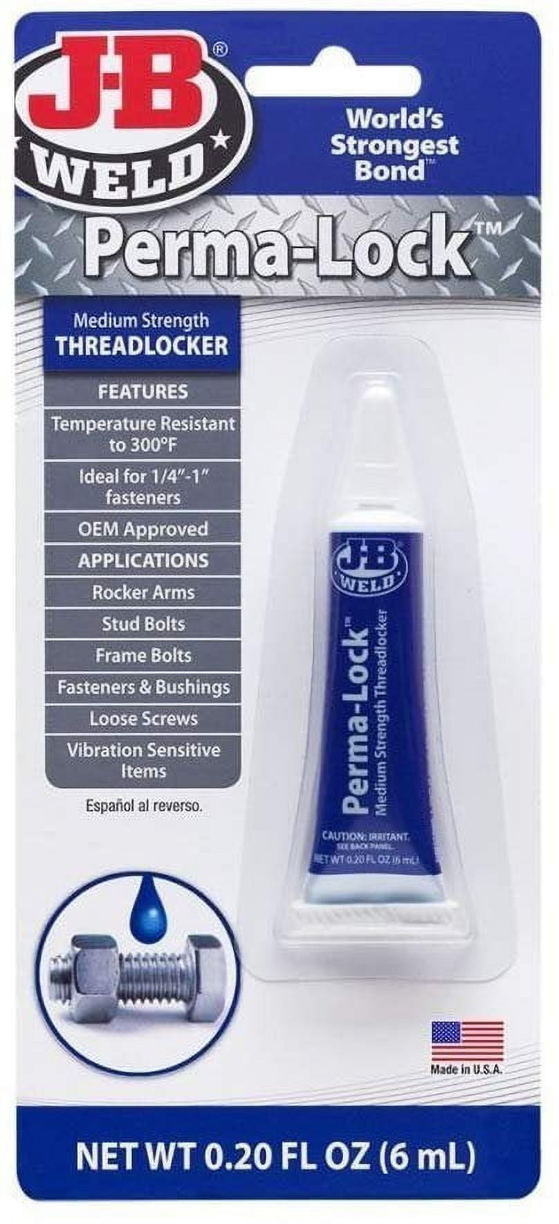 J-B Weld Company 24206 6 Pack 0.20 oz. Perma-Lock Threadlocker, Blue ...