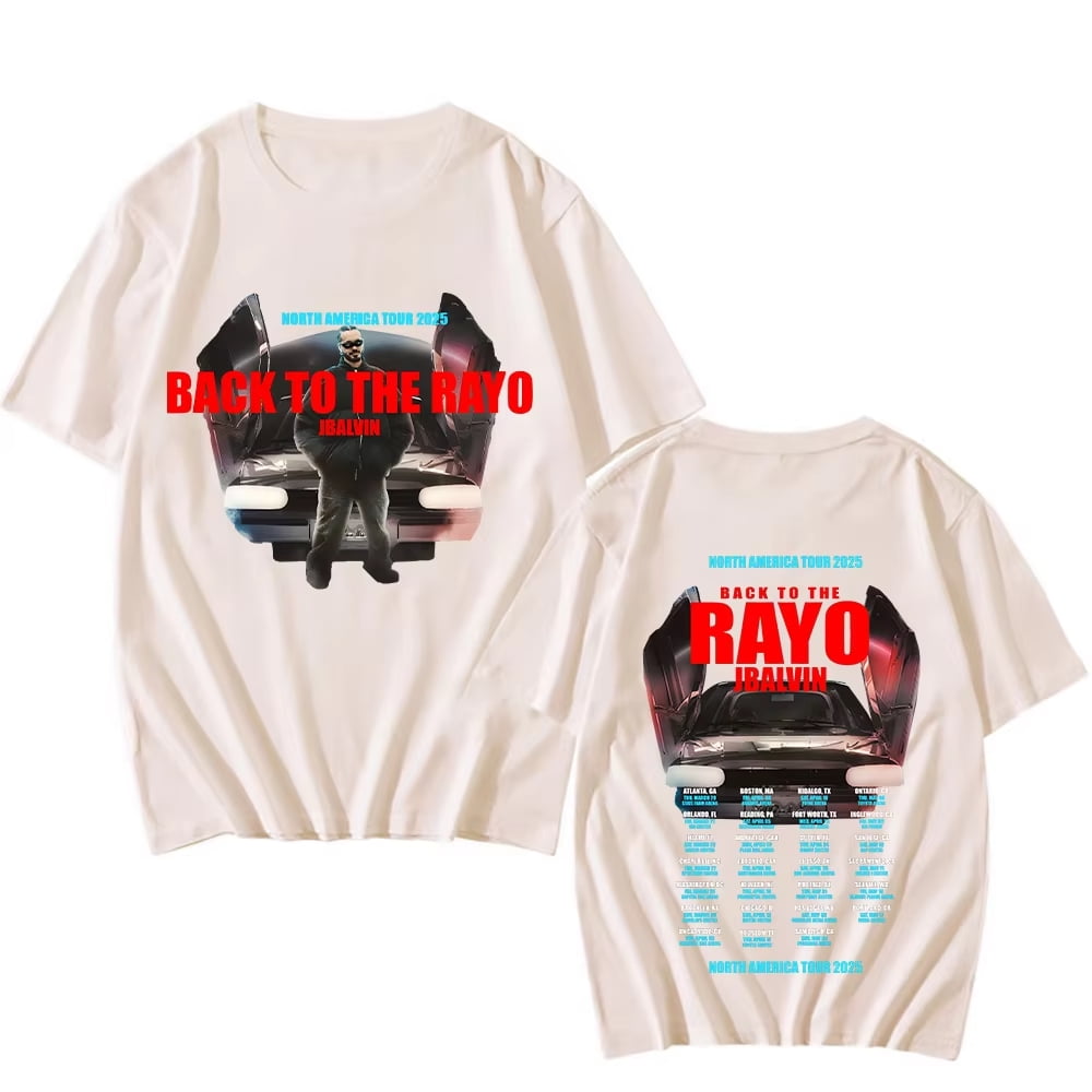 J Balvin - Back To The Rayo Tour 2025 T-Shirt Unisex Short Sleeve Round ...