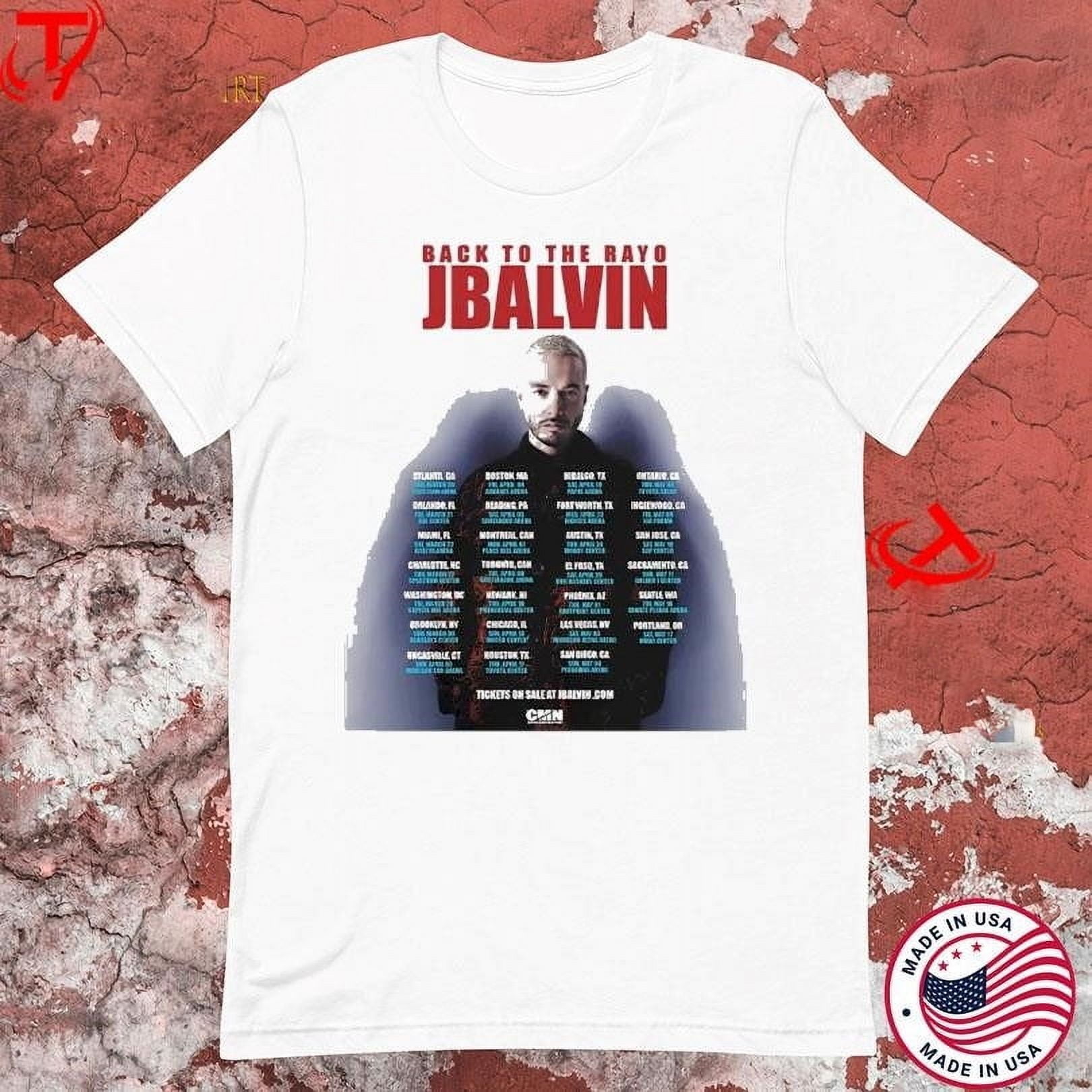 J Balvin Back To The Rayo Tour USA 2025 T-Shirts UM98 - Walmart.com