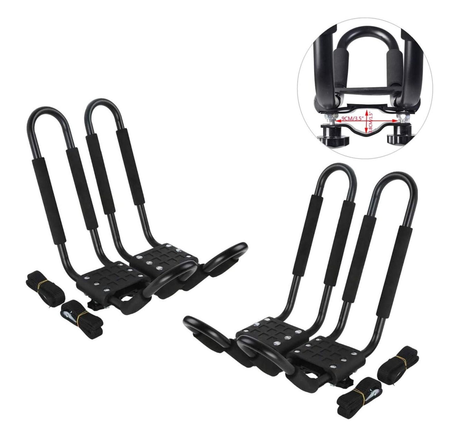J-Bar Rack Kayak Canoe Boat Surf Ski Roof Top Mount Car Crossbar ...
