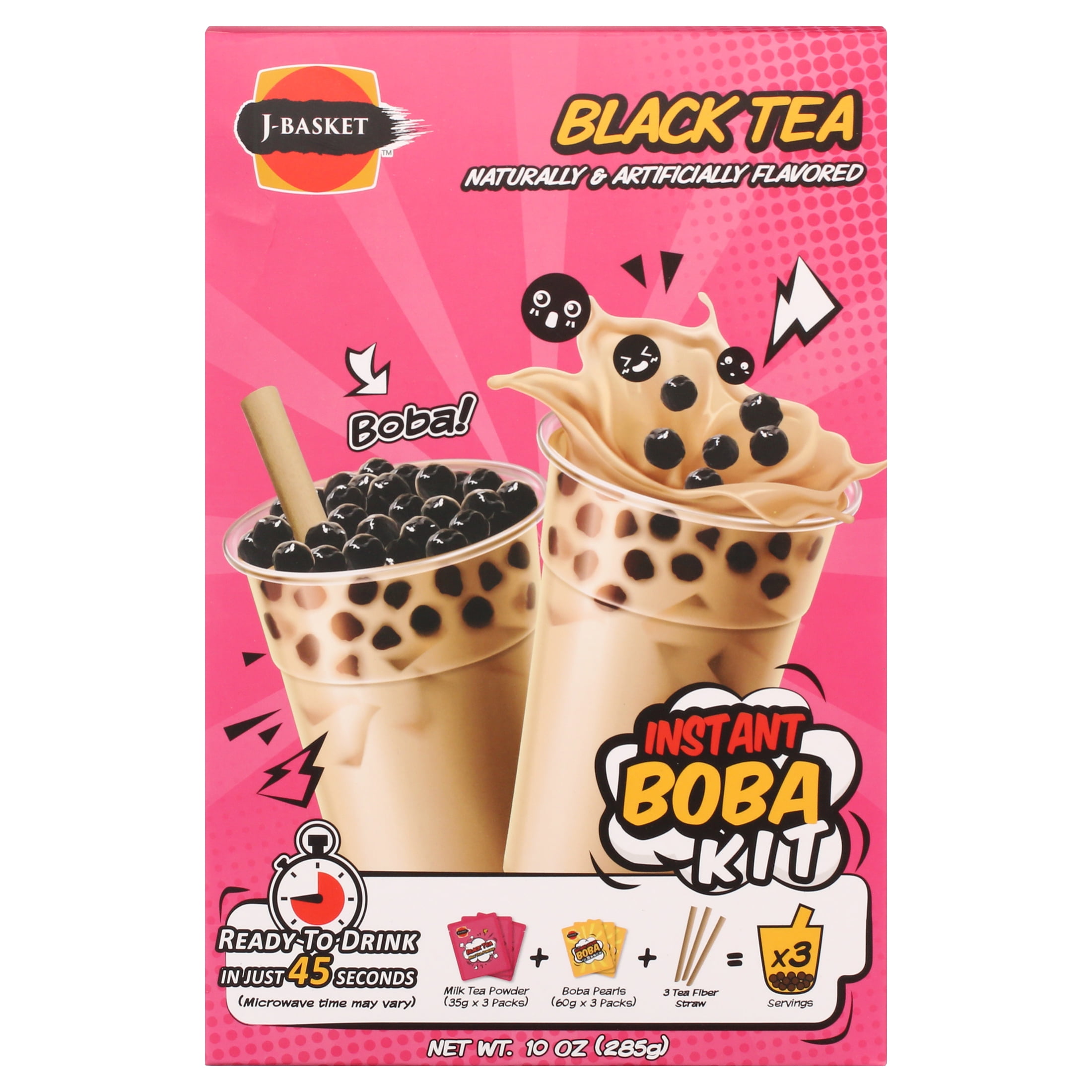 J-Basket Black Tea Instant Boba Kit 10oz /285g - Walmart.com