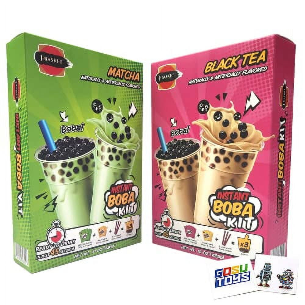 J-Basket Instant Boba Kit (Matcha Kit and Black Tea Kit) - Walmart.com