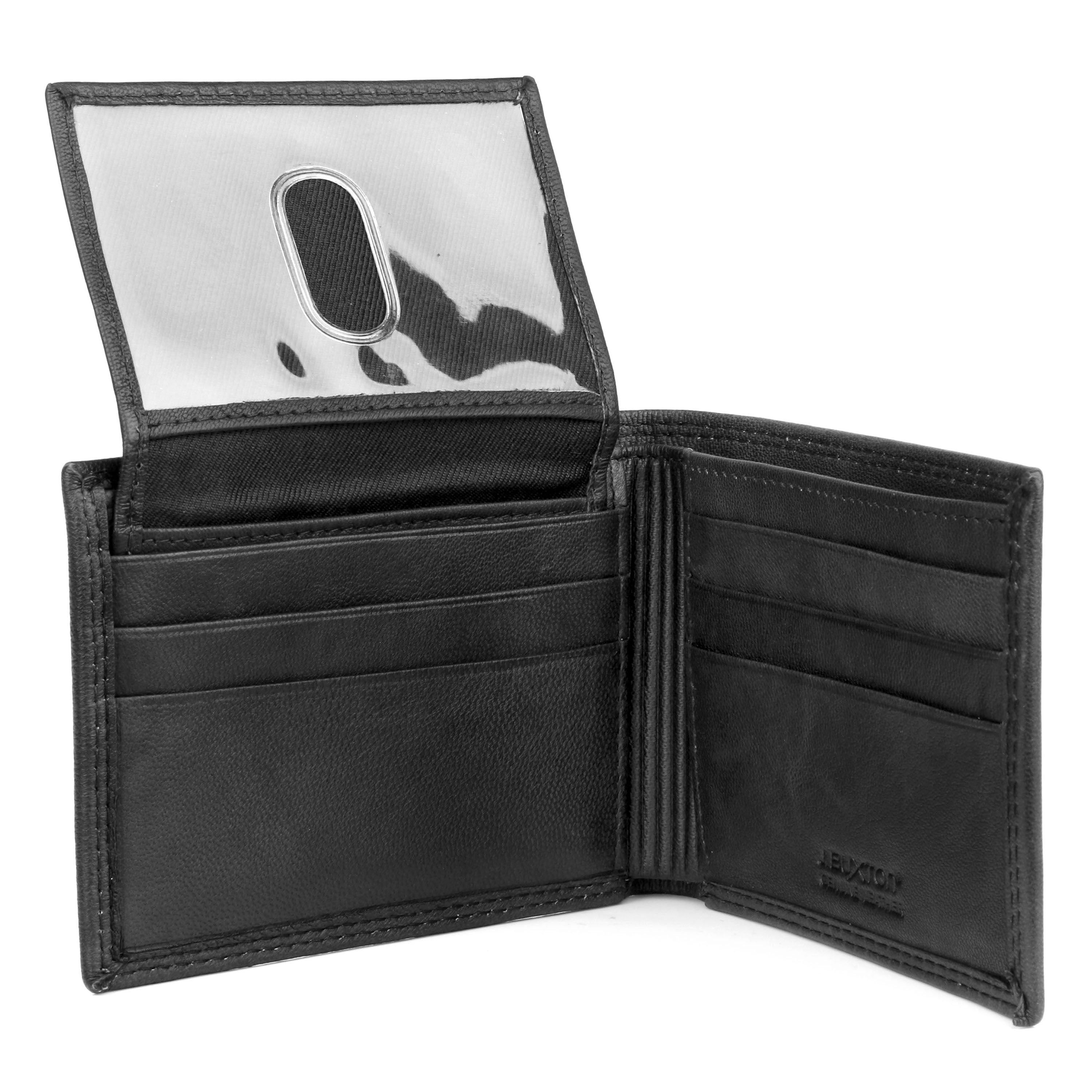 J. Buxton Men's Hunt Credit Card Billfold Leather, Black - Walmart.com