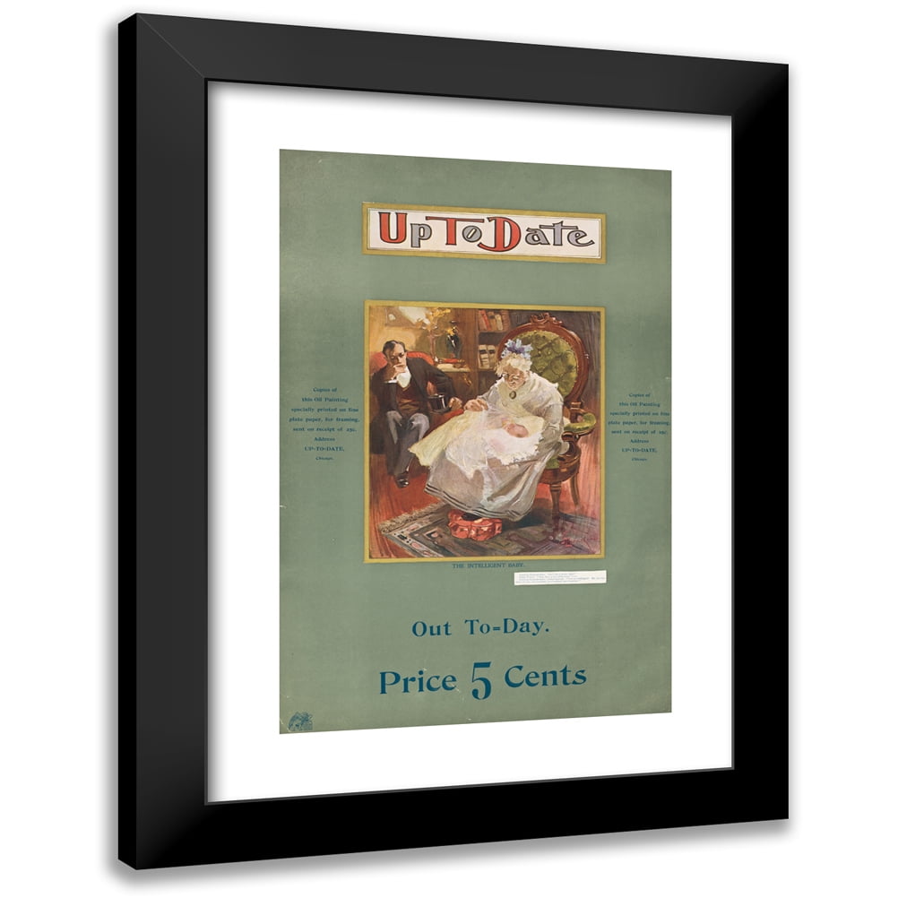 J.C. Leyendecker 11x14 Black Modern Framed Museum Art Print Titled - Up to Date (1900) - Walmart.com