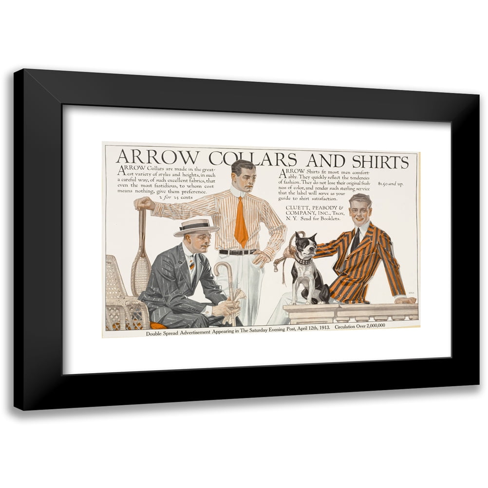 J.C. Leyendecker 24x16 Black Modern Framed Museum Art Print Titled ...