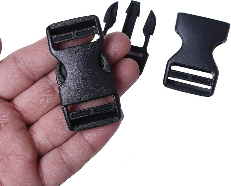 J.CARP 4 Pack 1" Wide Quick Side Release Buckles, Dual Adjustable No ...